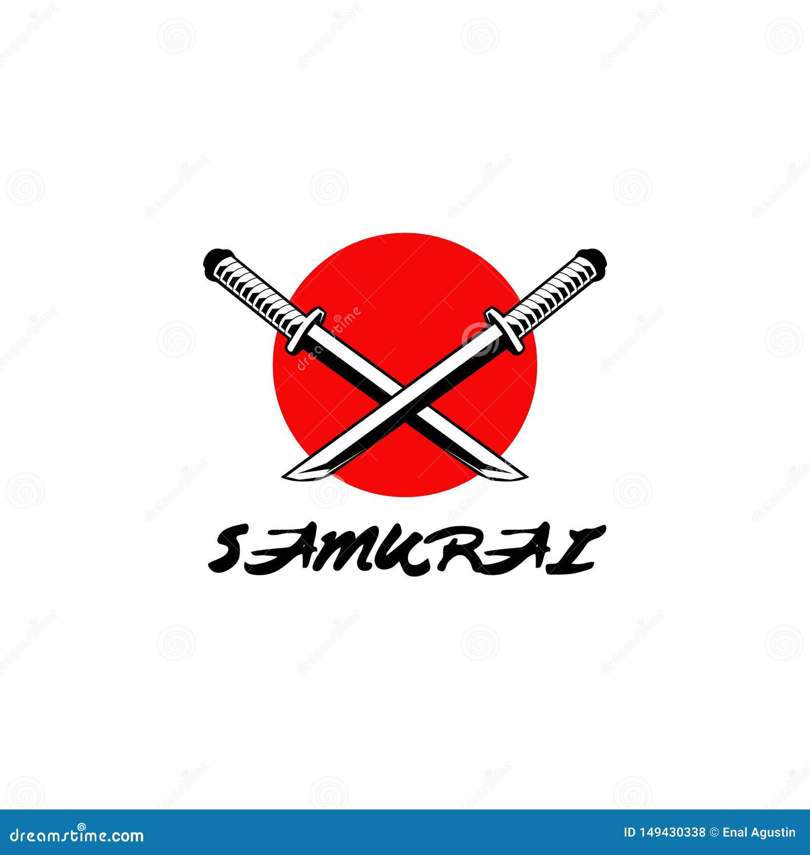 Samurai Logo Design Vector Template Stock Vector - Illustration of logo ...