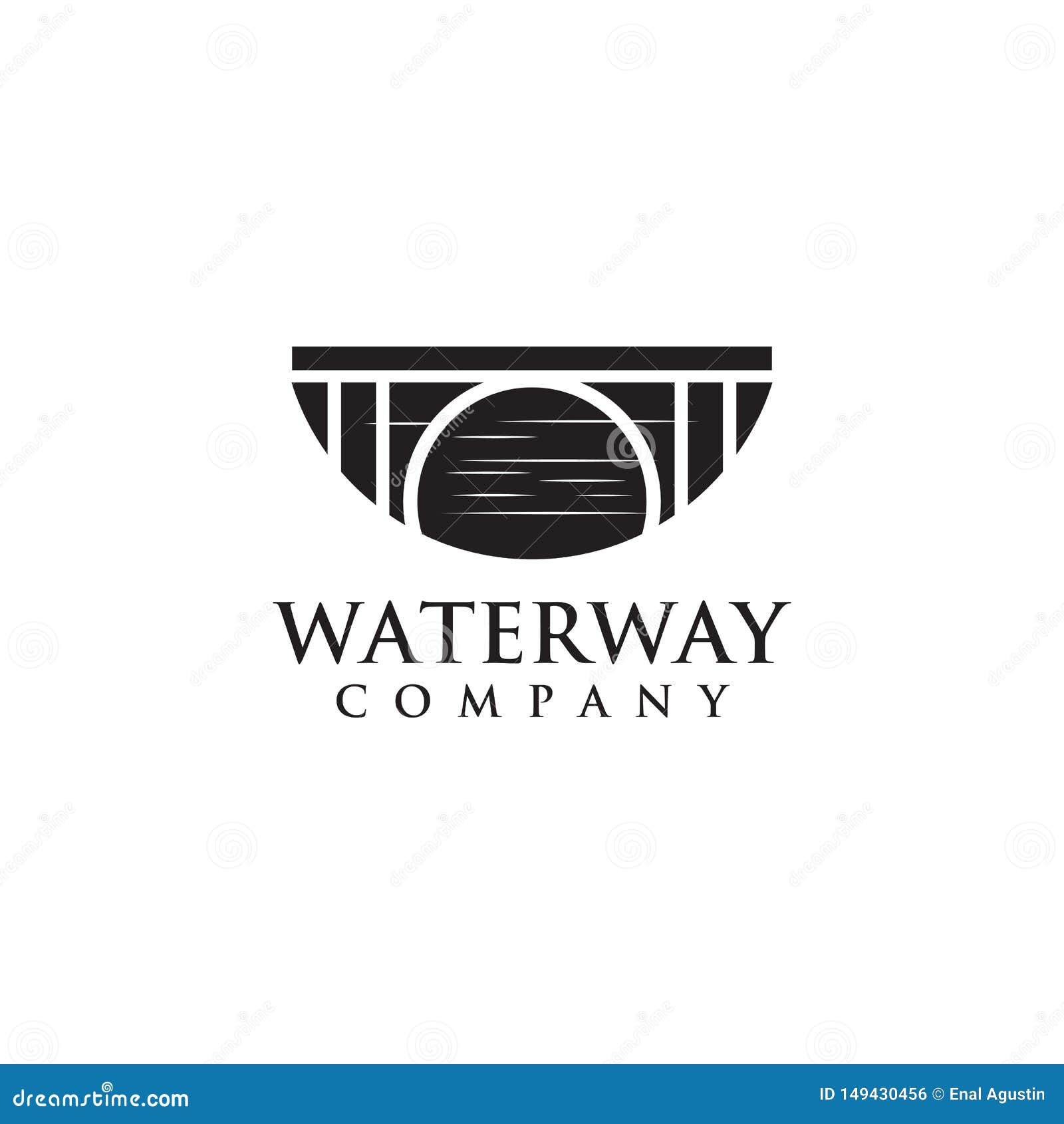 Waterway Logo Design Vector Template Stock Vector - Illustration of ...