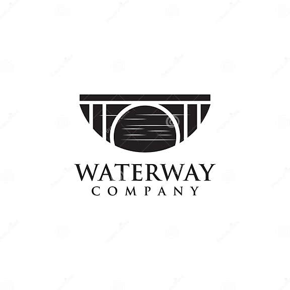 Waterway Logo Design Vector Template Stock Vector - Illustration of ...