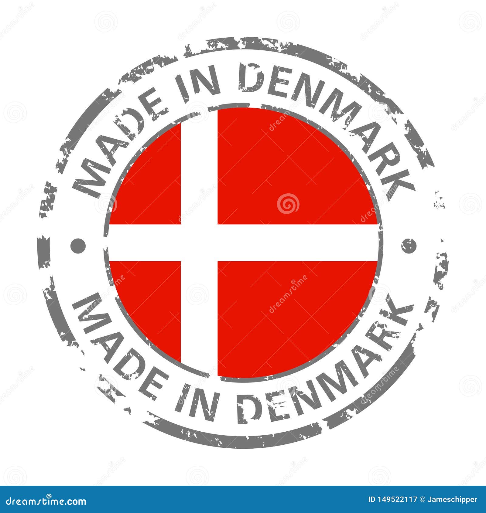 Made in Denmark Flag Grunge Icon Stock Vector - Illustration of ...