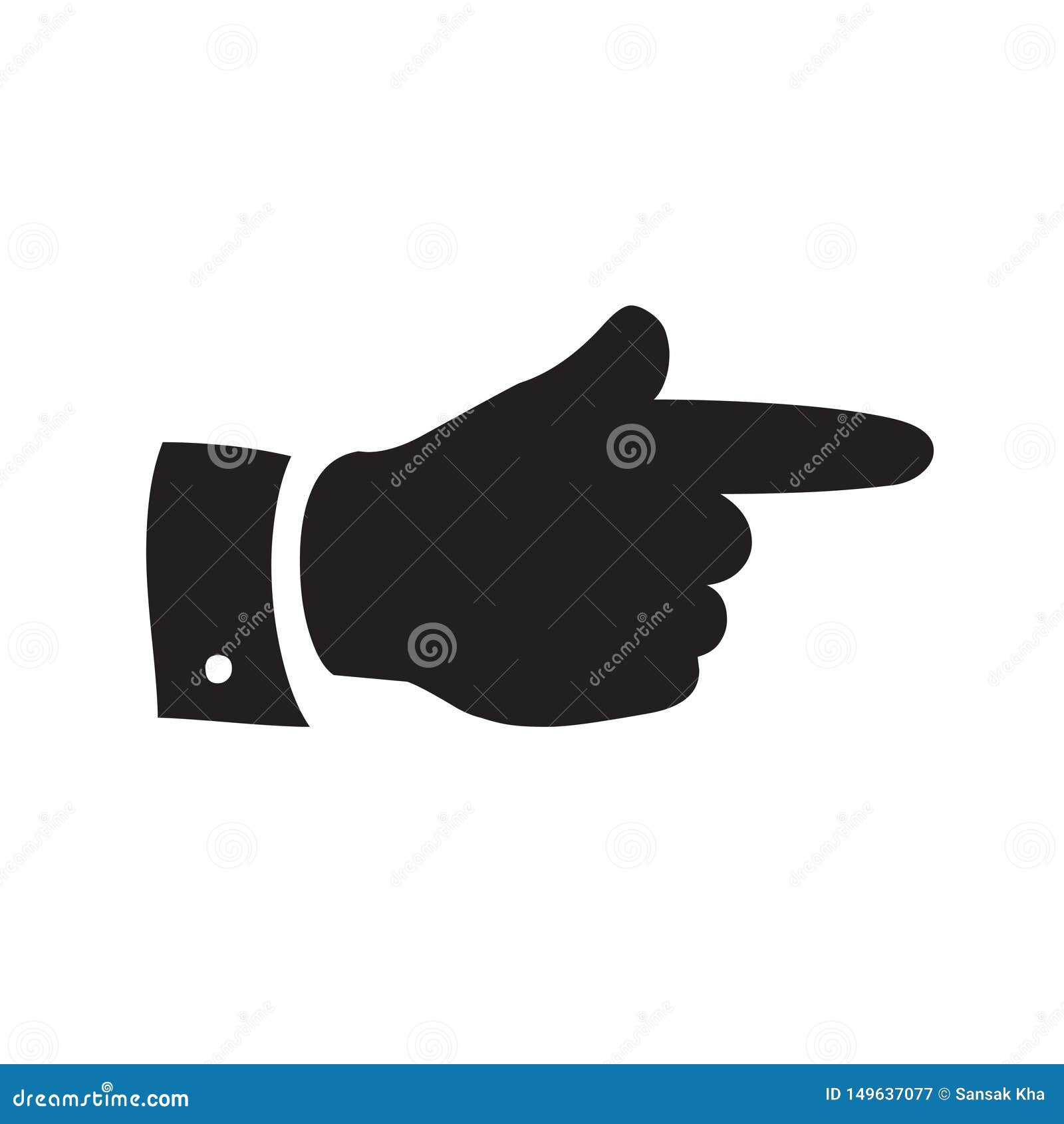 Hand Icon on White Background. Vector Illustration. Stock Vector ...