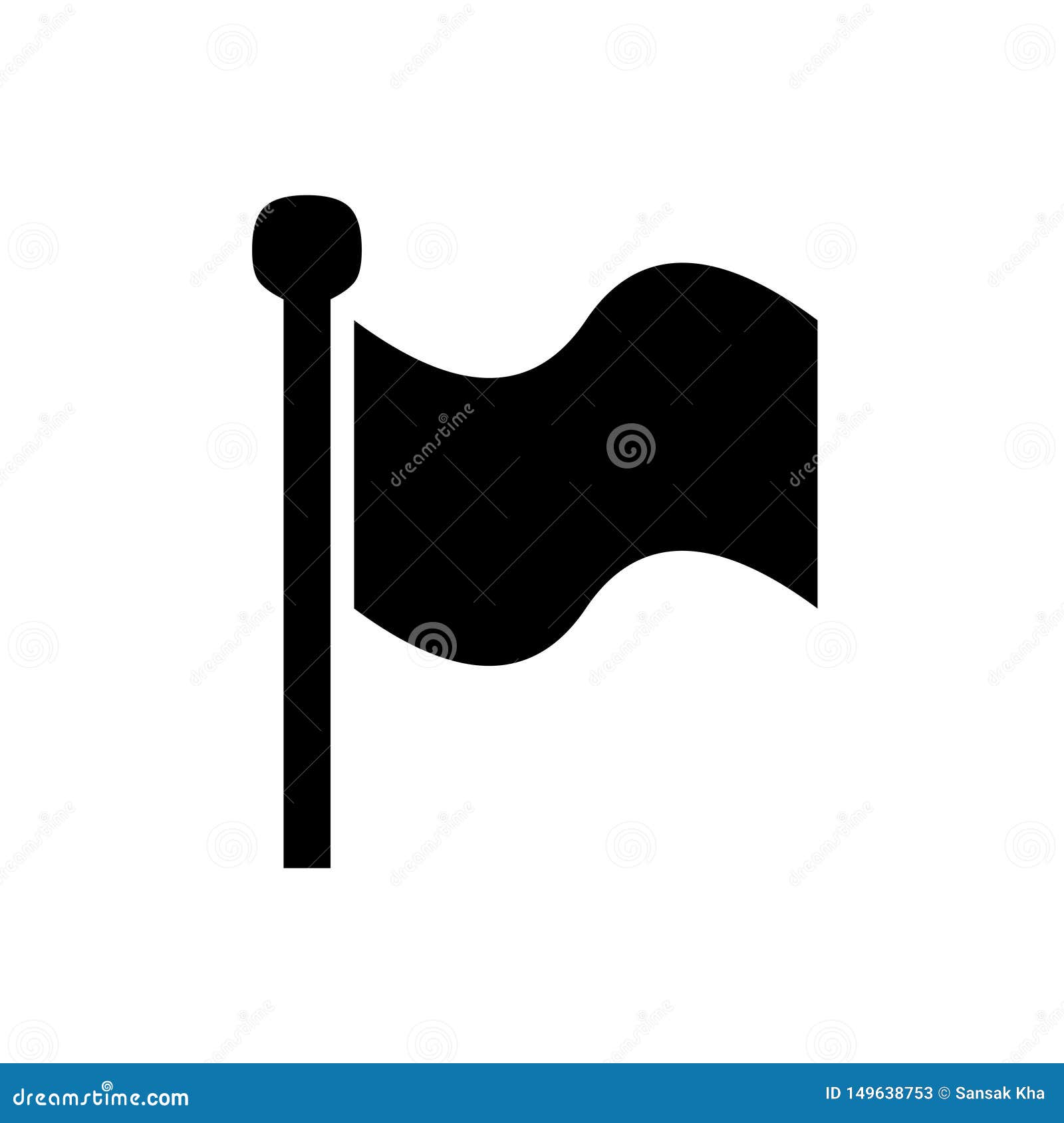 Vector image of flag icon. stock vector. Illustration of rectangular ...