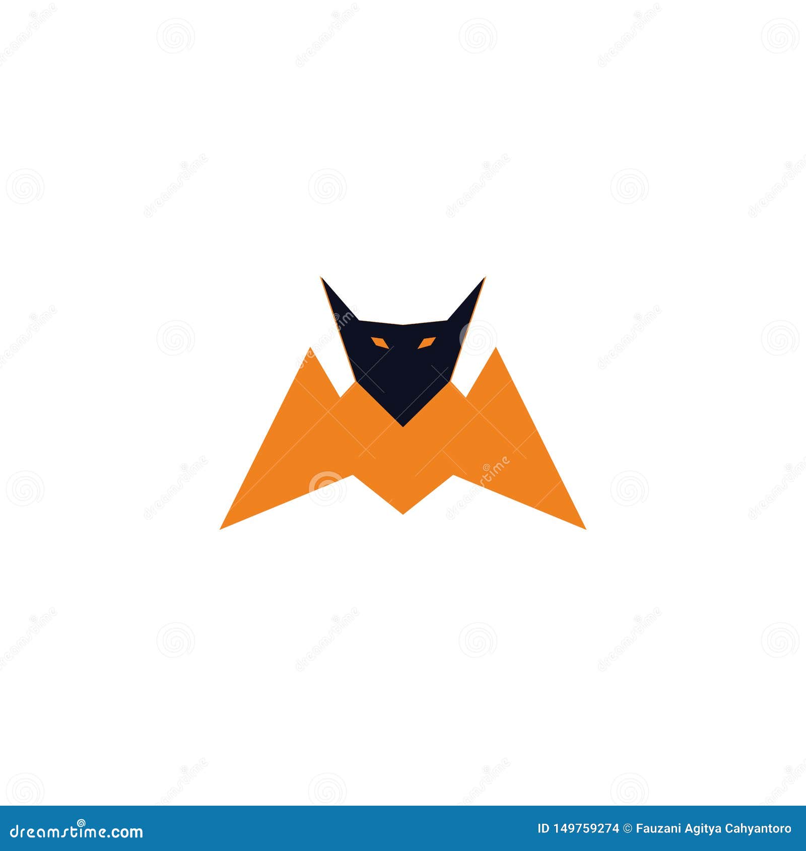Unique Evil Flying Bat Illustrations Logo Concept Stock Illustration ...