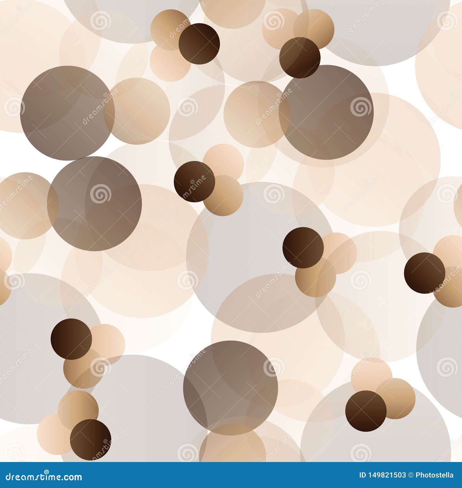 Seamless Pattern with Abstract Brown Circles Vector Stock Vector ...