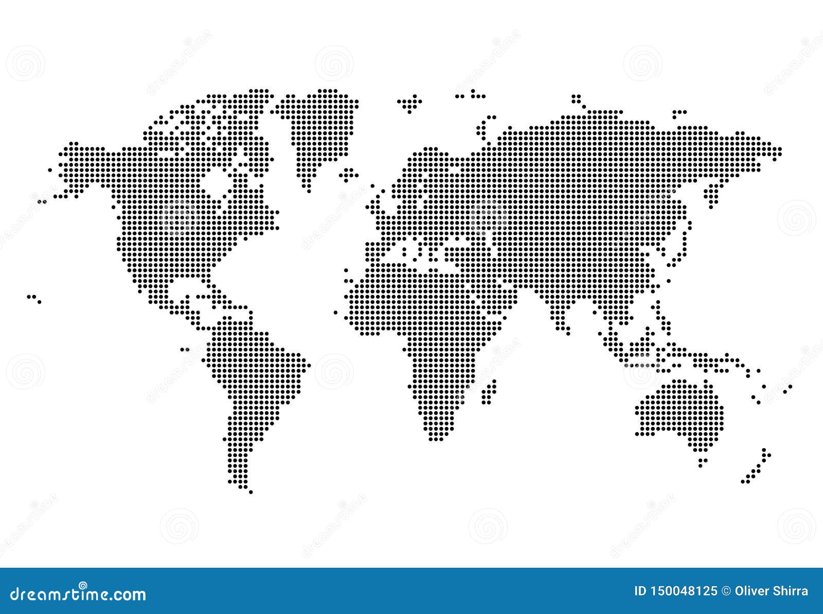 World Map Made of Dots Flat Simple Black Vector Graphic Stock Vector ...