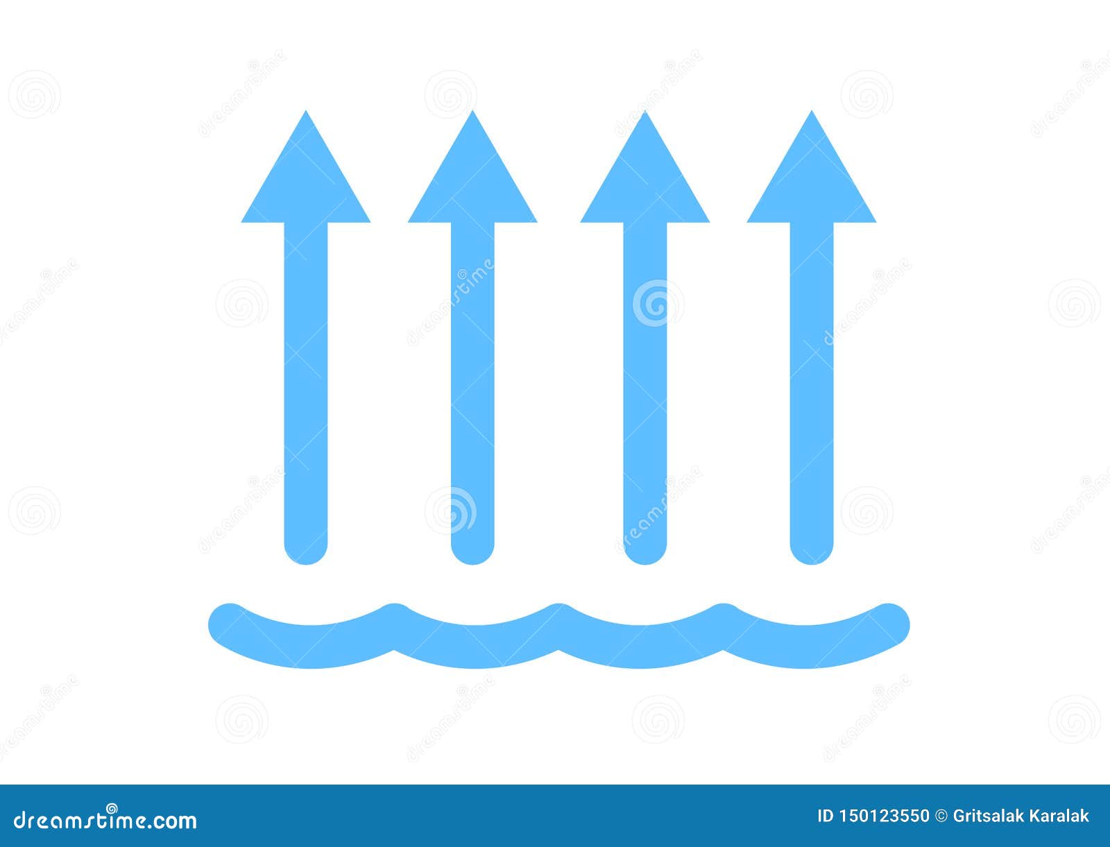 Evaporation of Water Icon / Vector Stock Vector - Illustration of ...