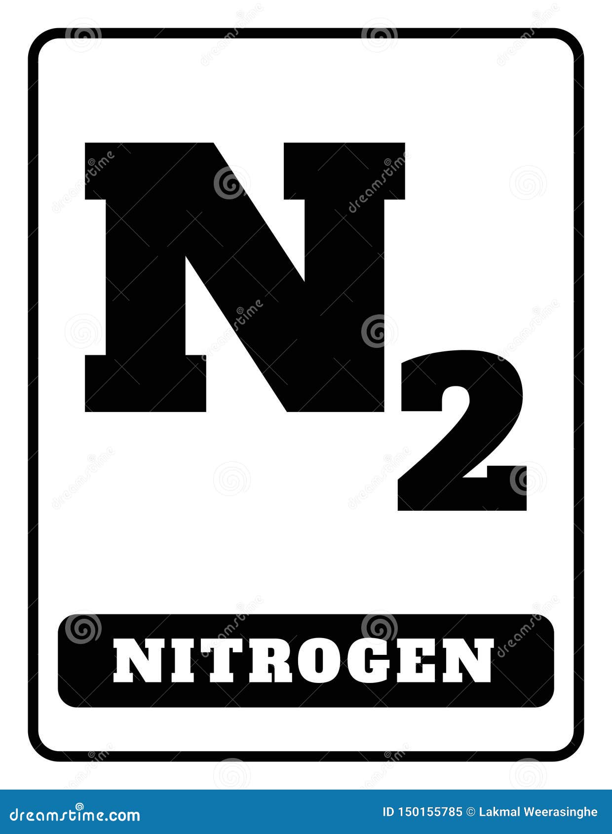 Nitrogen gas symbol stock vector. Illustration of canister - 150155785
