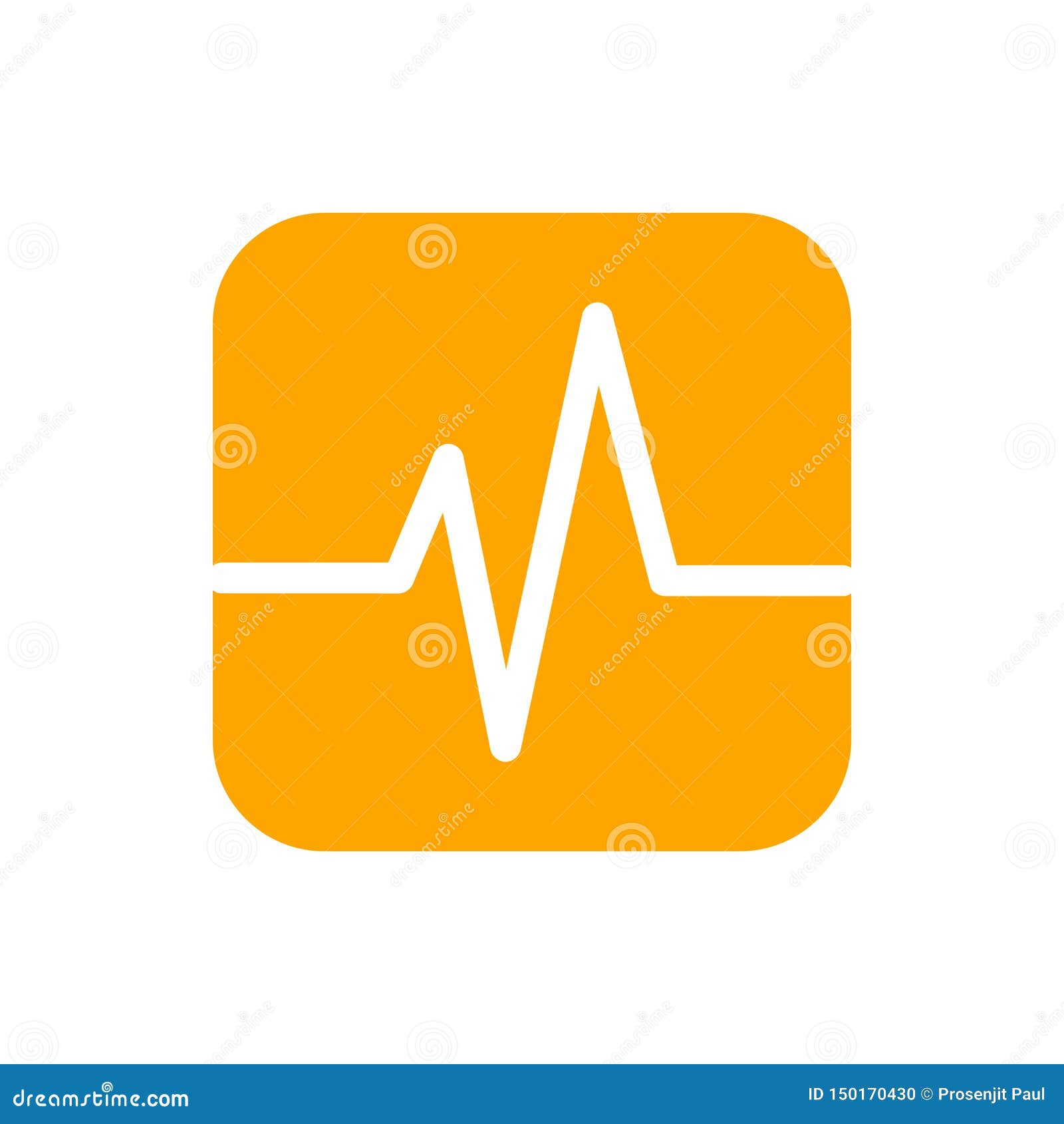Heart, Human, , Medical,pulse, Beat, Wave, Heartbeat Orange Color Icon ...
