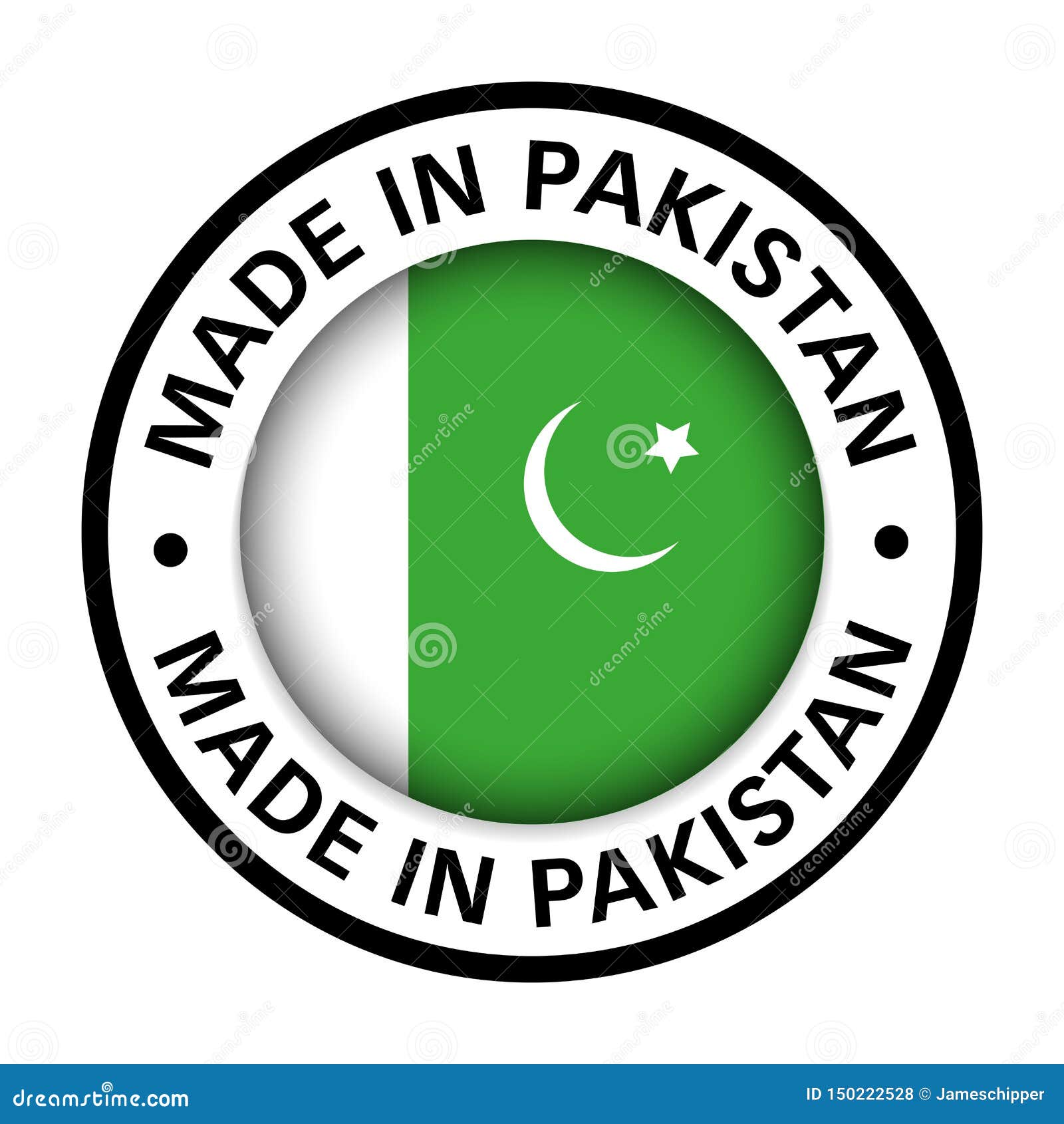Made in pakistan flag icon stock vector. Illustration of certificate ...