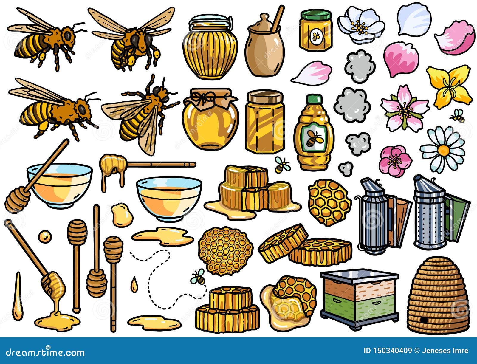 Beekeeping Equipment Illustration, Doodle, Sketch, Drawing, Vector ...