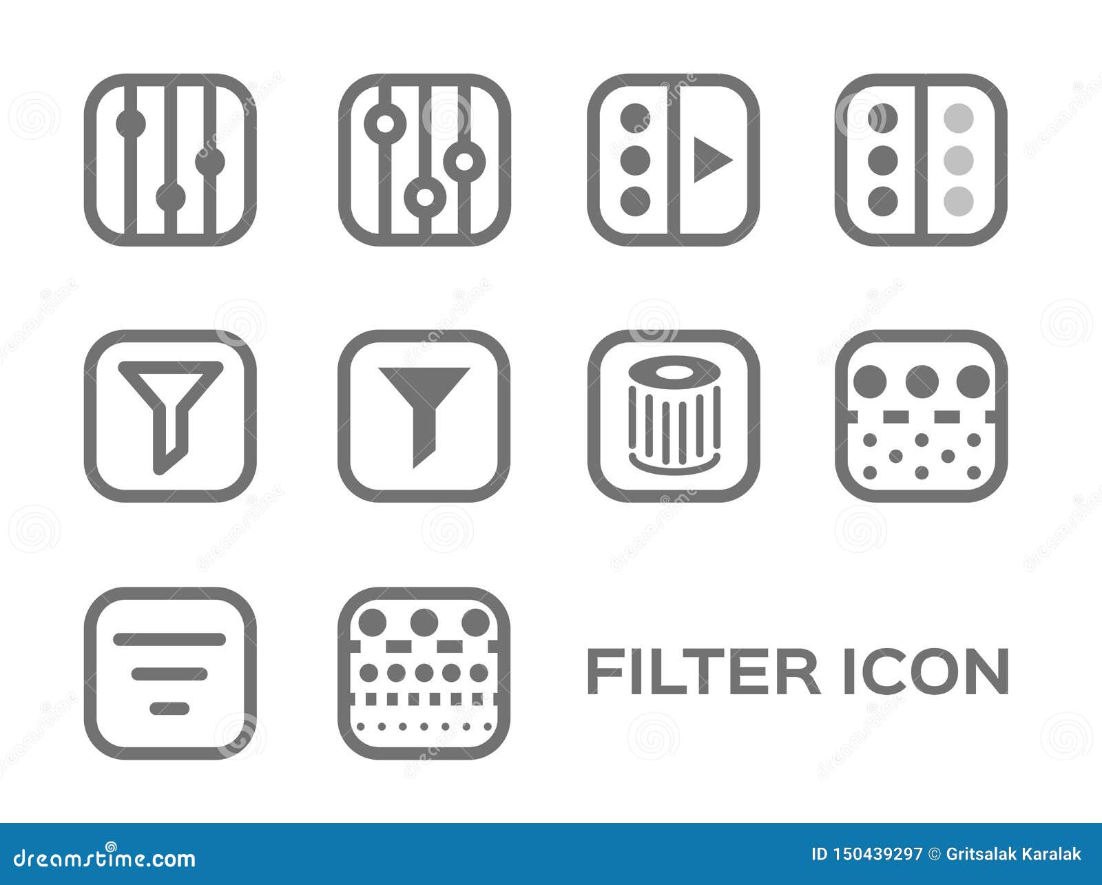 Air Filter with Bacteria and Dust Vector Icon / Pm 2.5 Stock Vector ...