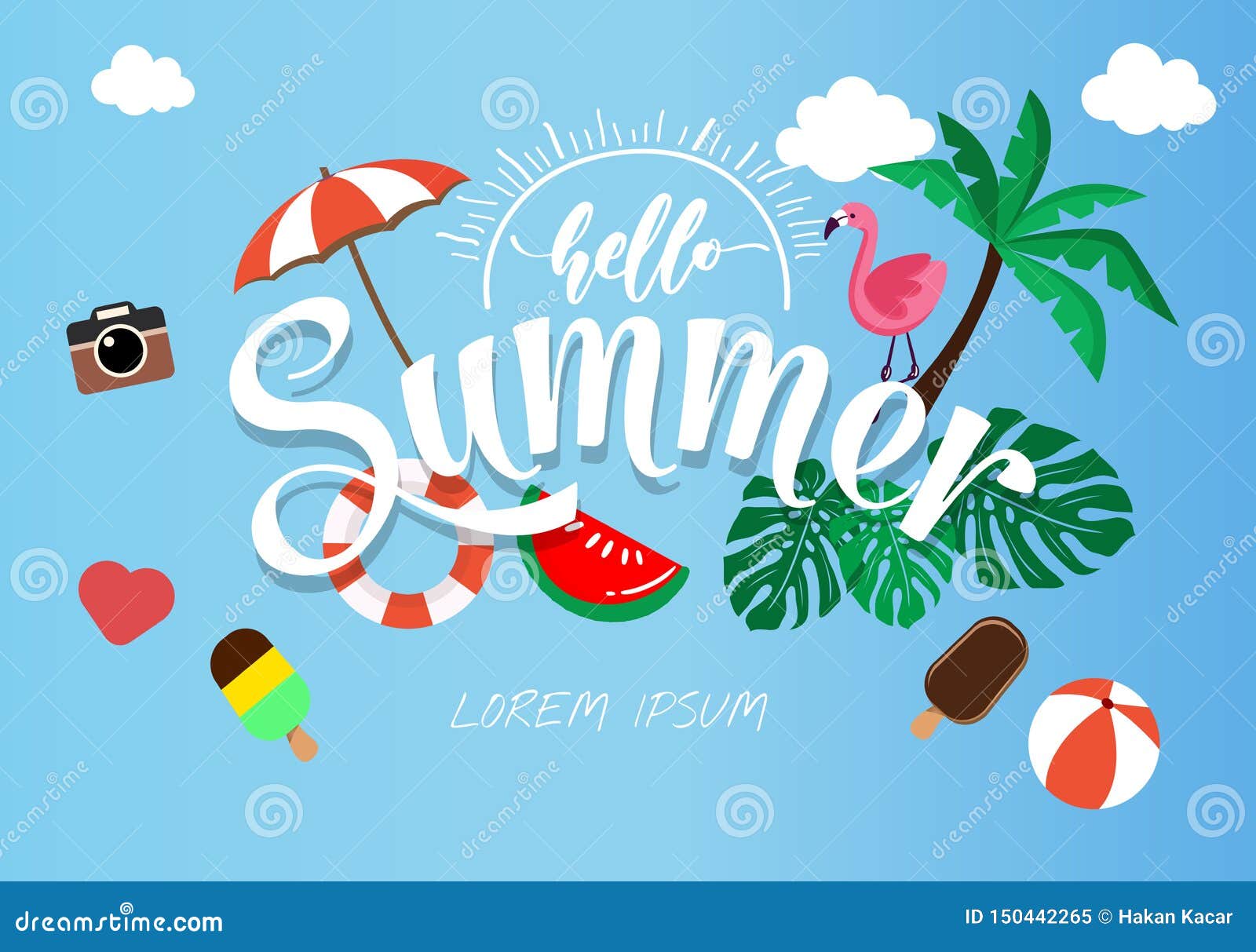 Spring Summer Poster, Banner Vector Illustration and Design for Poster ...