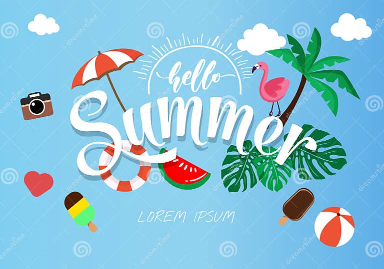 Spring Summer Poster, Banner Vector Illustration and Design for Poster ...