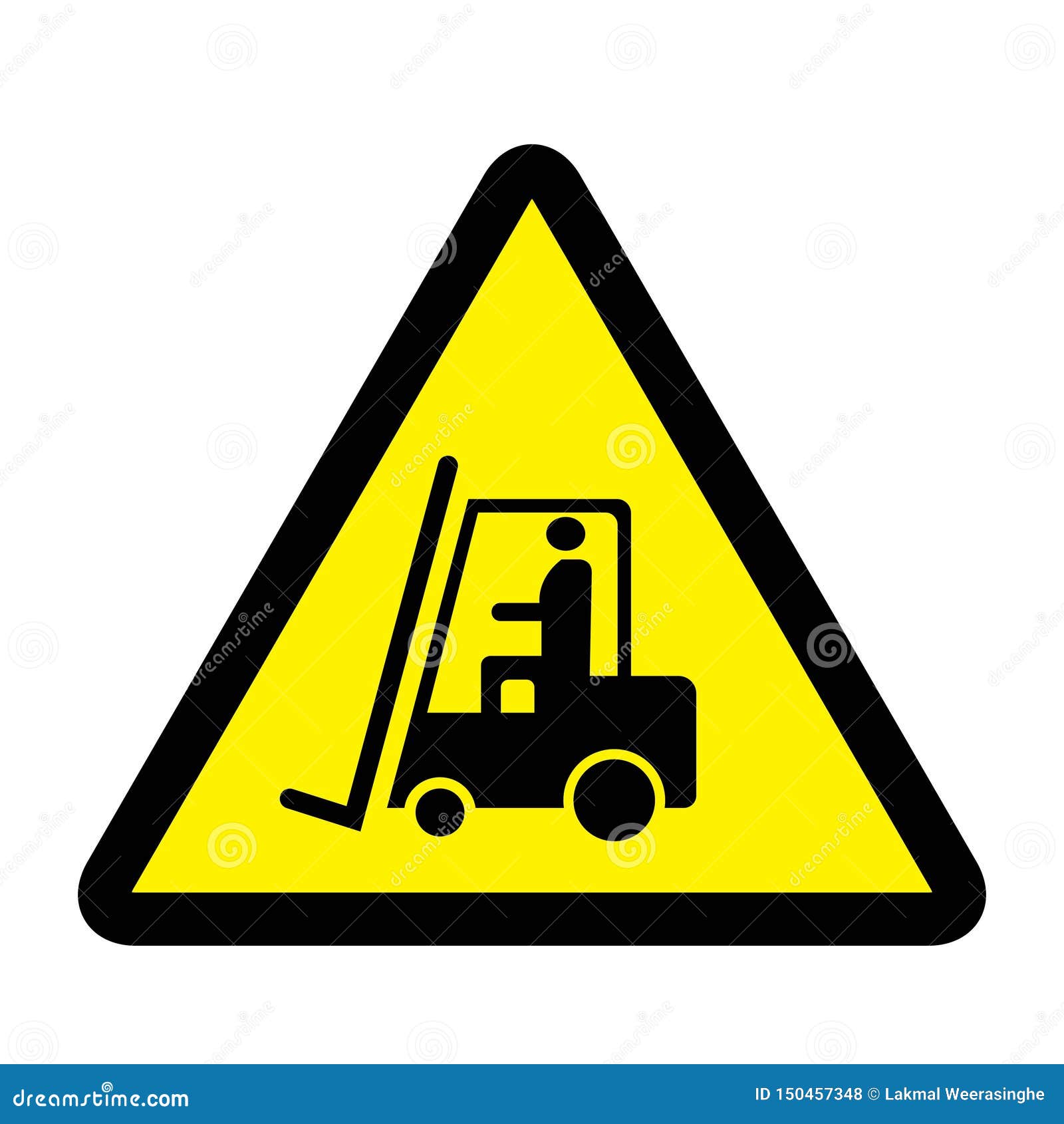 Forklift In Operating - Sign Vector Illustration | CartoonDealer.com ... Forklift In Operating - Sign Vector Illustration | CartoonDealer.com ...