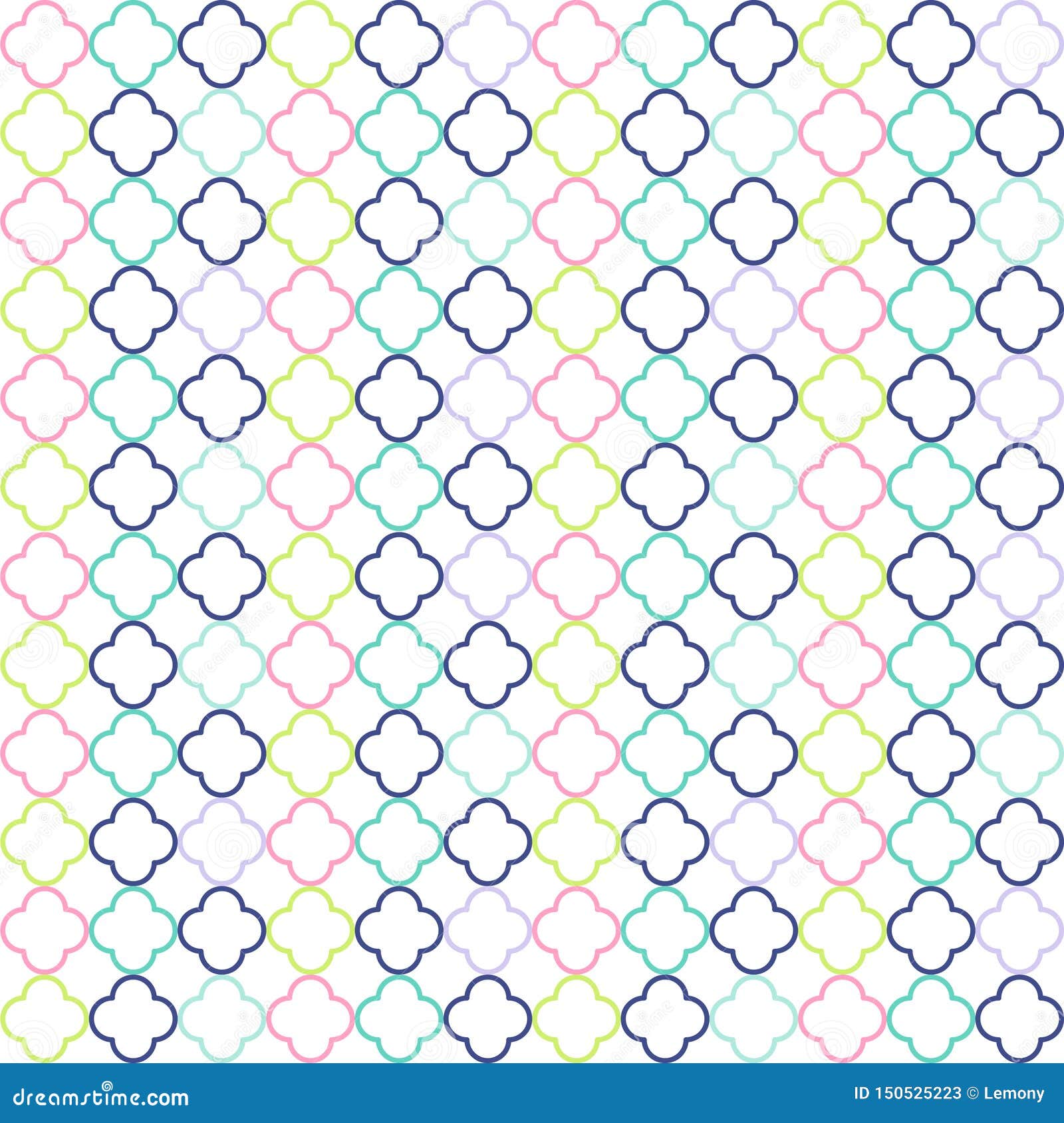 Geometric Abstract Floral Pattern. Stock Vector - Illustration of ...