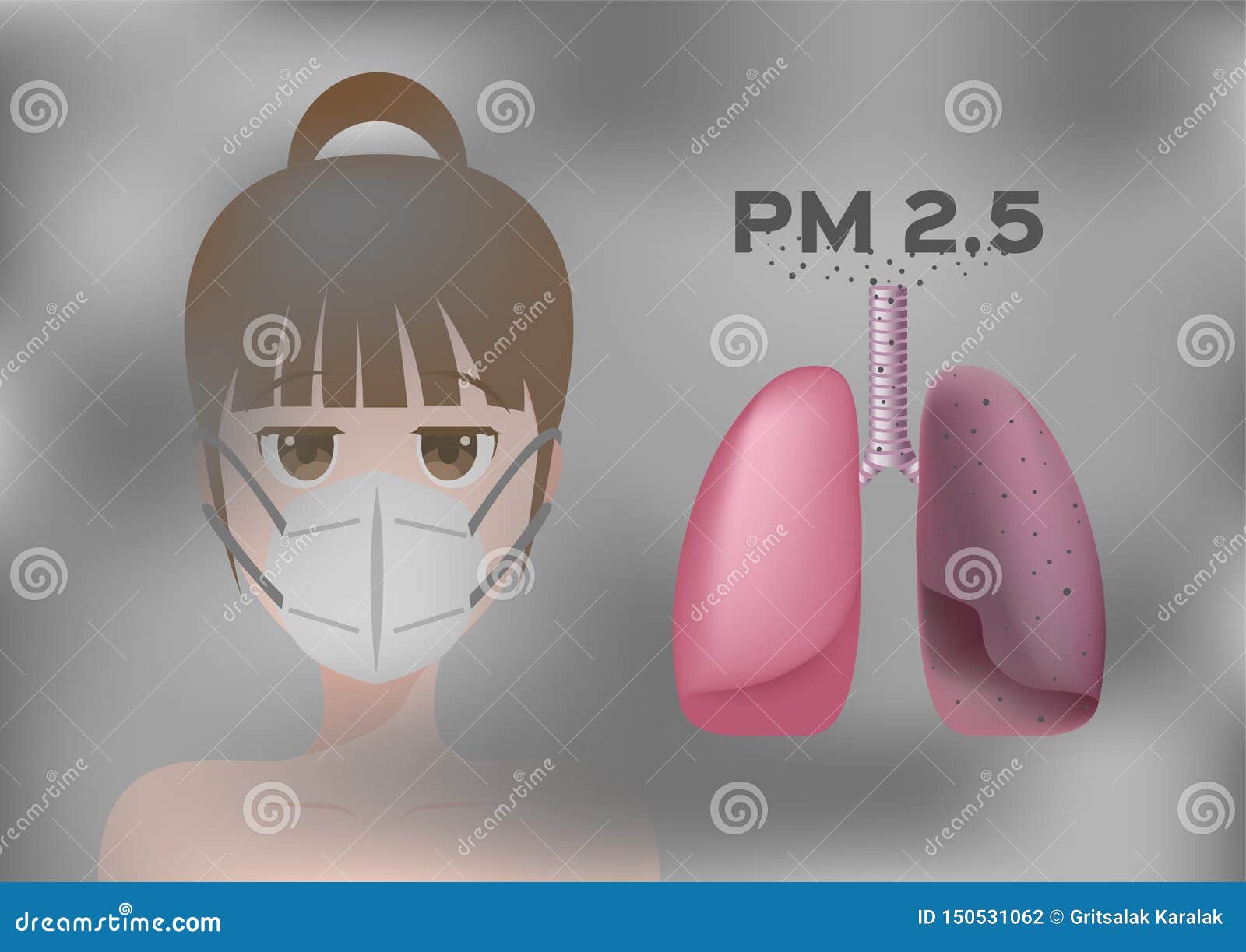 Mask Pm 2.5 Protection with Women Face Stock Vector - Illustration of ...