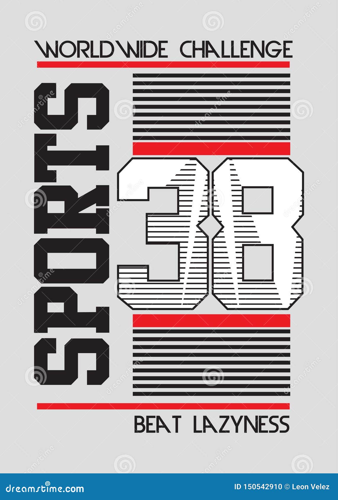 Varsity Sports Lines Numbers Poster Vector Stock Vector - Illustration ...