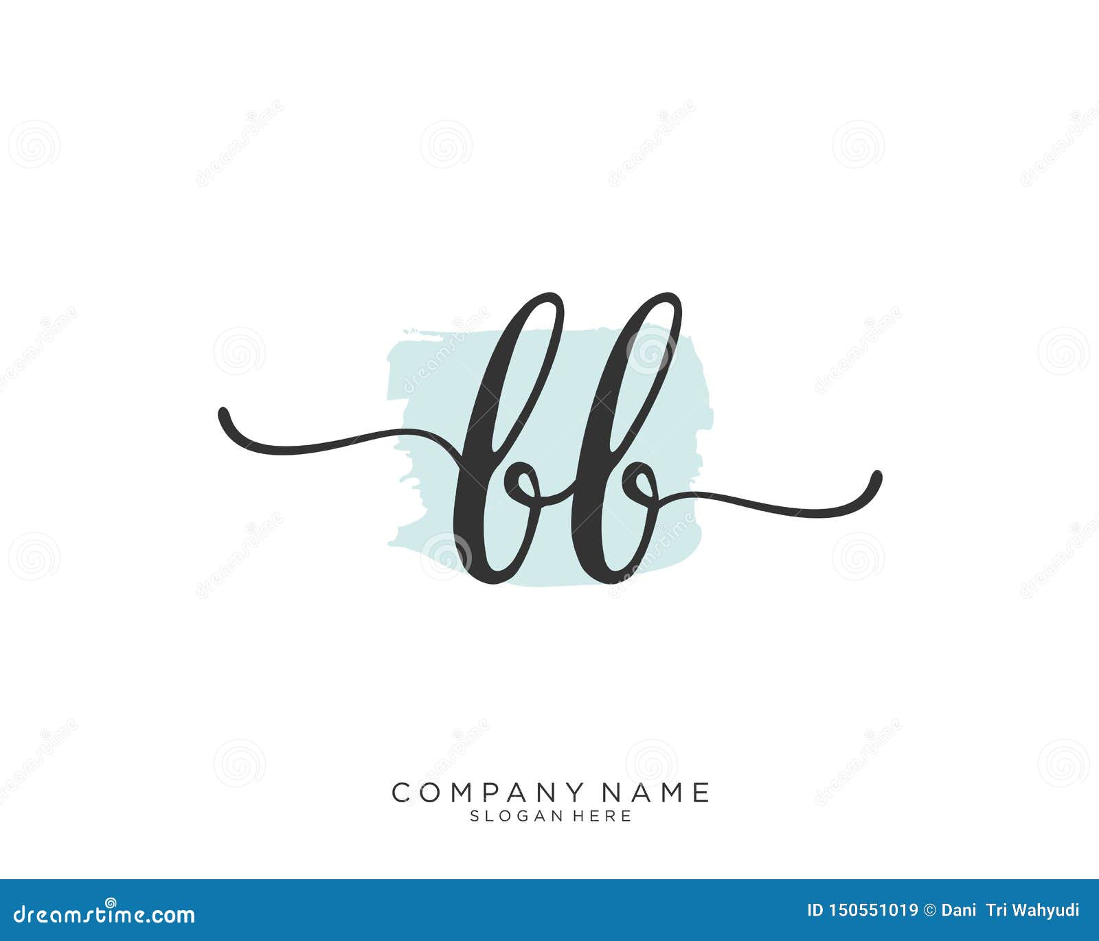 BB Initial Handwriting Logo Concept Stock Illustration - Illustration ...