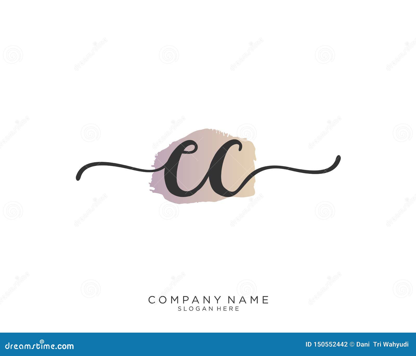 CC Initial Handwriting Logo Concept Stock Illustration - Illustration ...