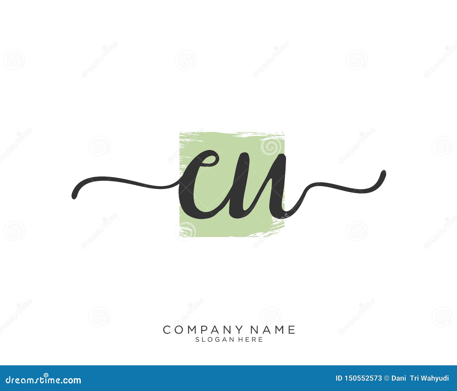CU Initial Handwriting Logo Concept Stock Illustration - Illustration ...