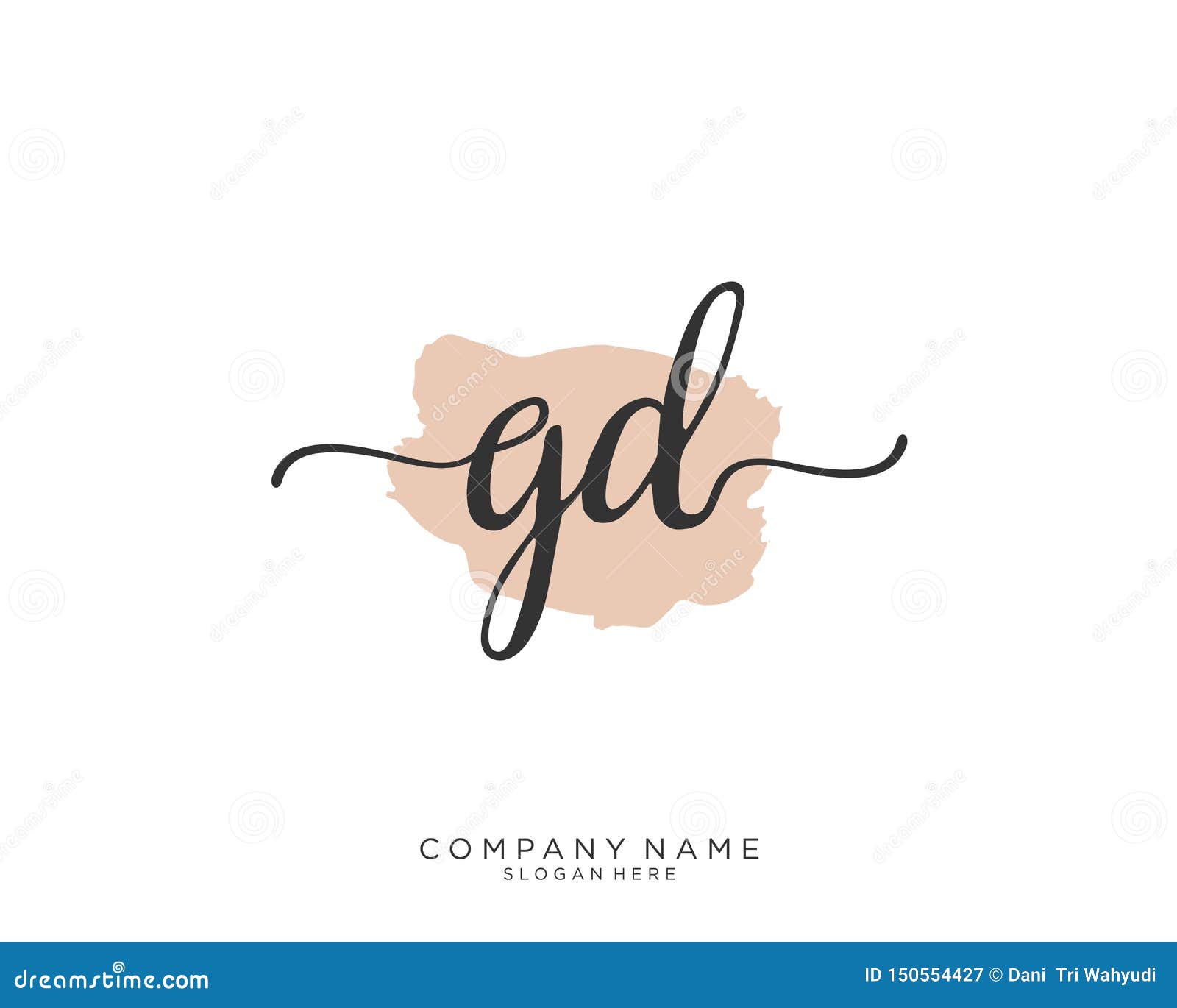 GD Initial Handwriting Logo Concept Stock Vector - Illustration of ...