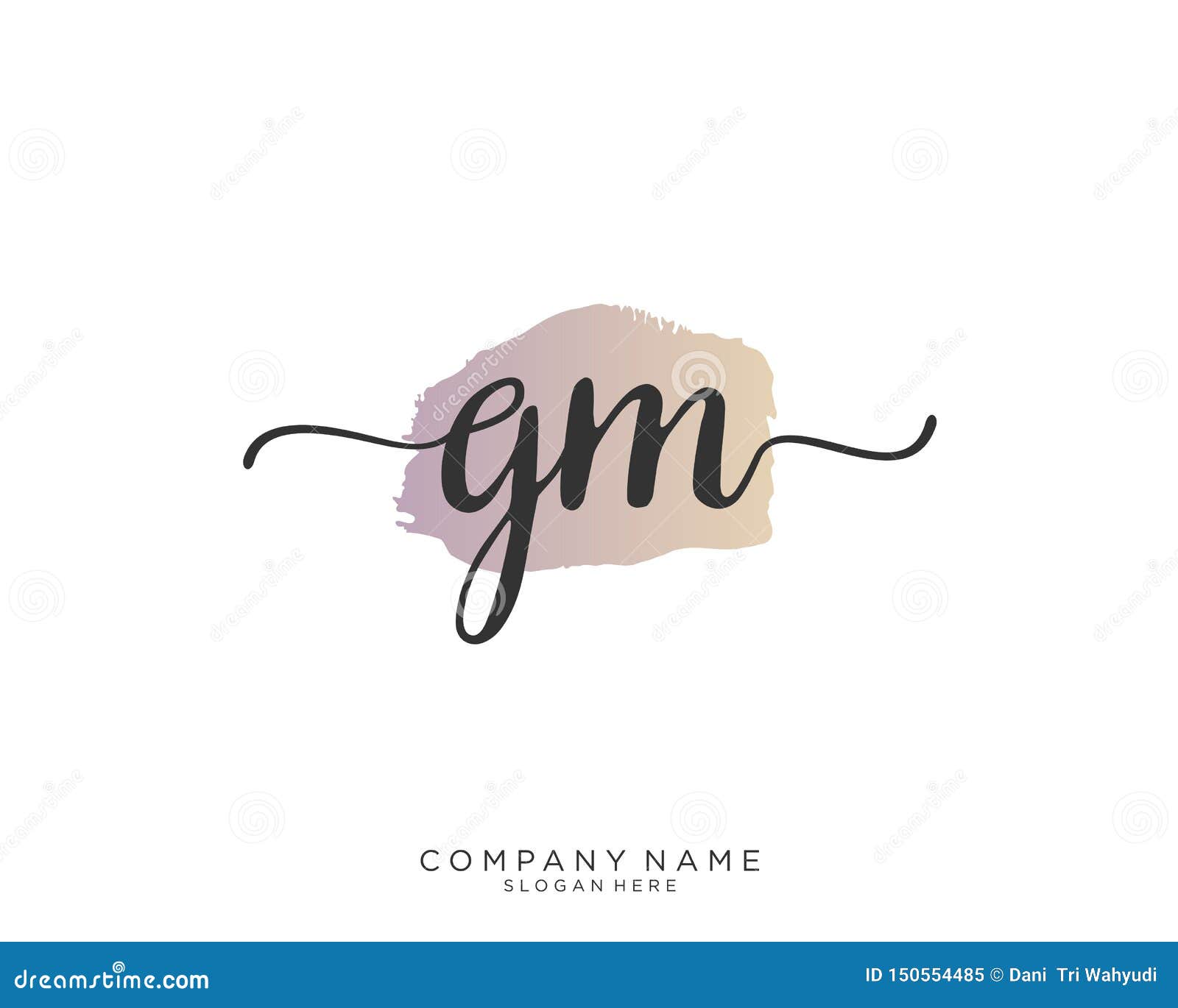 GM Initial Handwriting Logo Concept Stock Illustration - Illustration ...