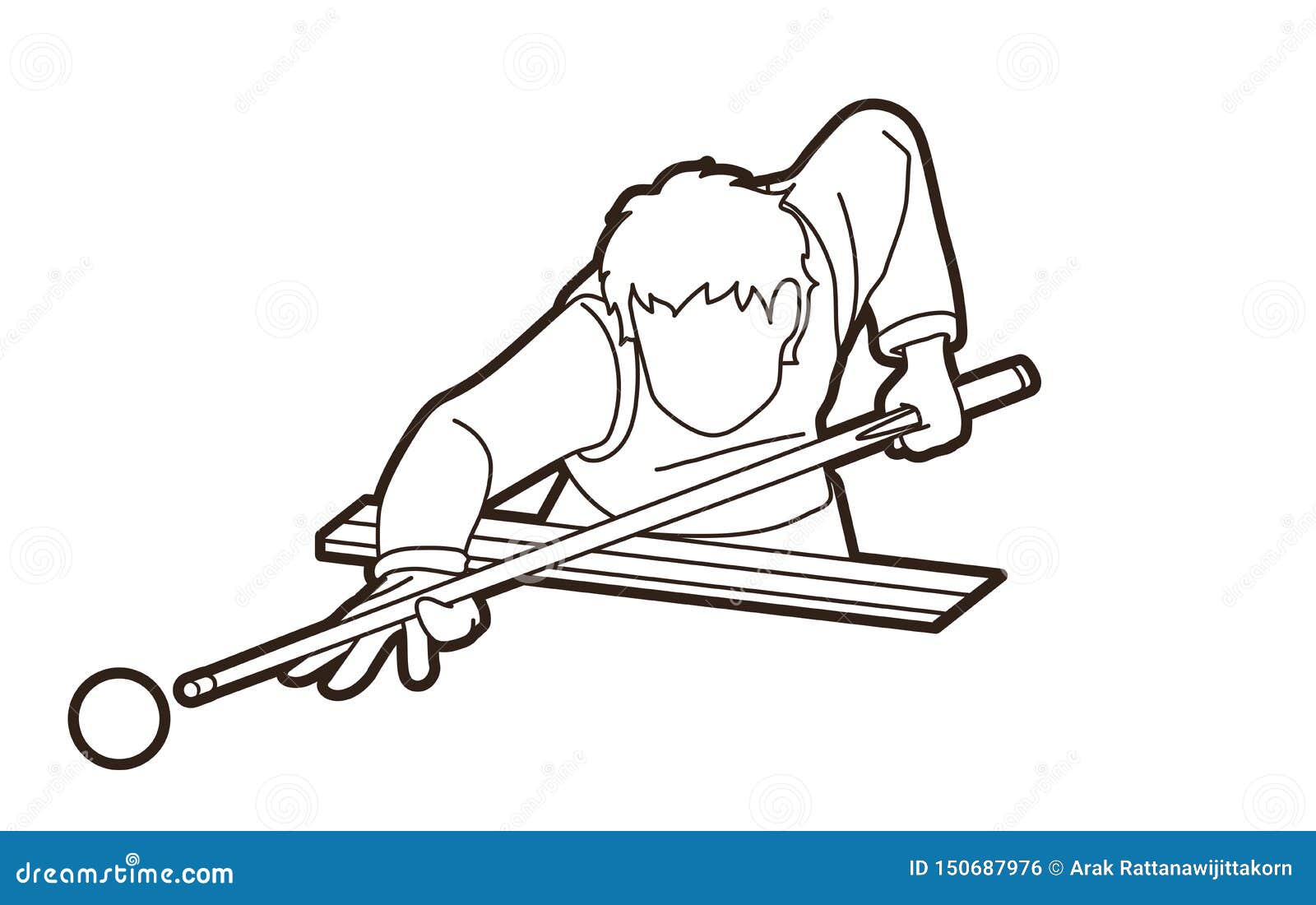 Snooker Sport Action Cartoon Graphic Stock Vector - Illustration of ...