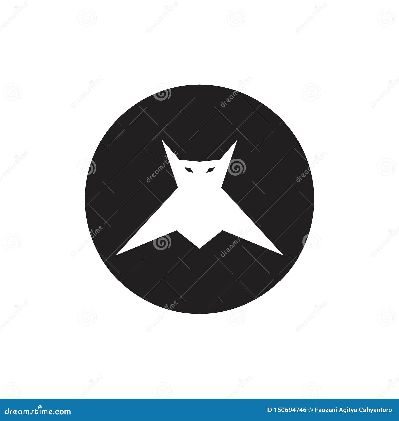 Evil Flying Bat Simple Illustrations Logo Concept Stock Illustration ...