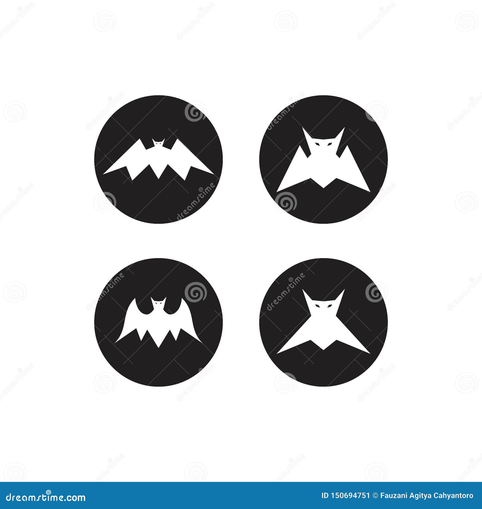 Evil Flying Bat Simple Illustrations Logo Concept Stock Illustration ...