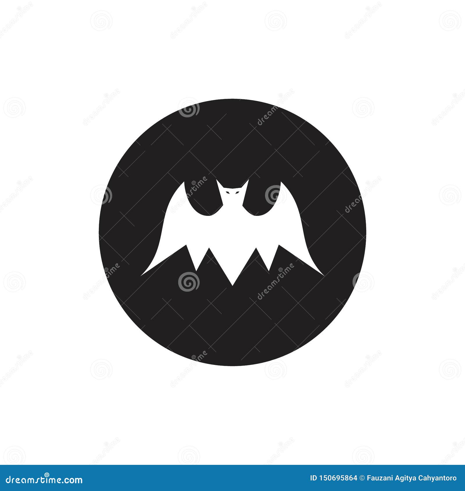 Evil Flying Bat Simple Illustrations Logo Concept Stock Illustration ...