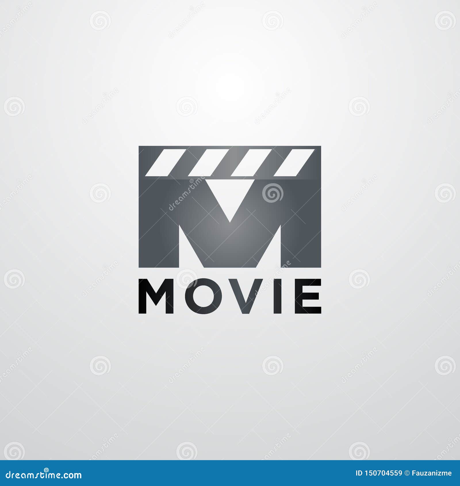 Movie Logo with Abstract Letter M Logo for Movie Production Stock ...