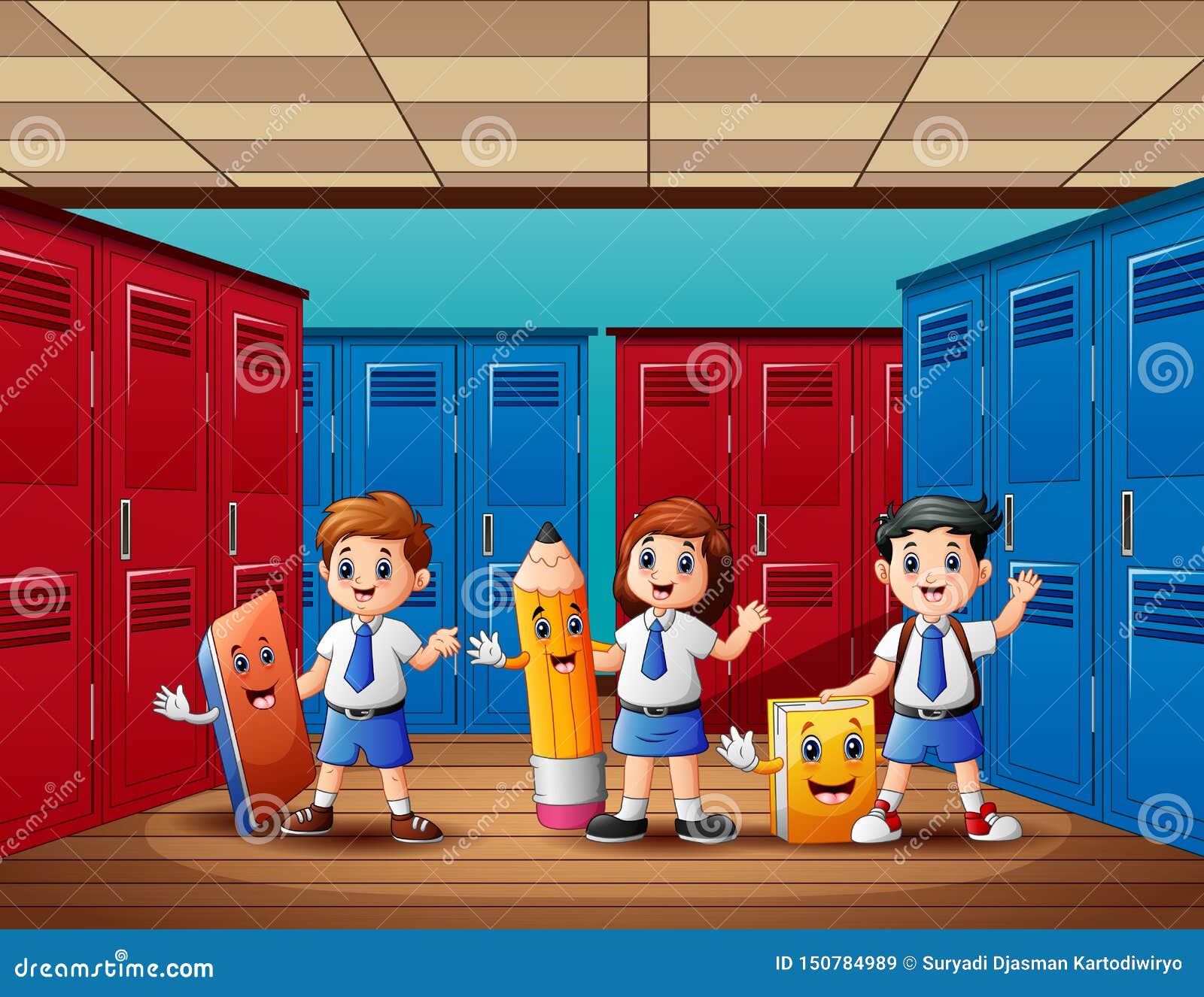 Student Locker Cartoon Vector | CartoonDealer.com #115894711