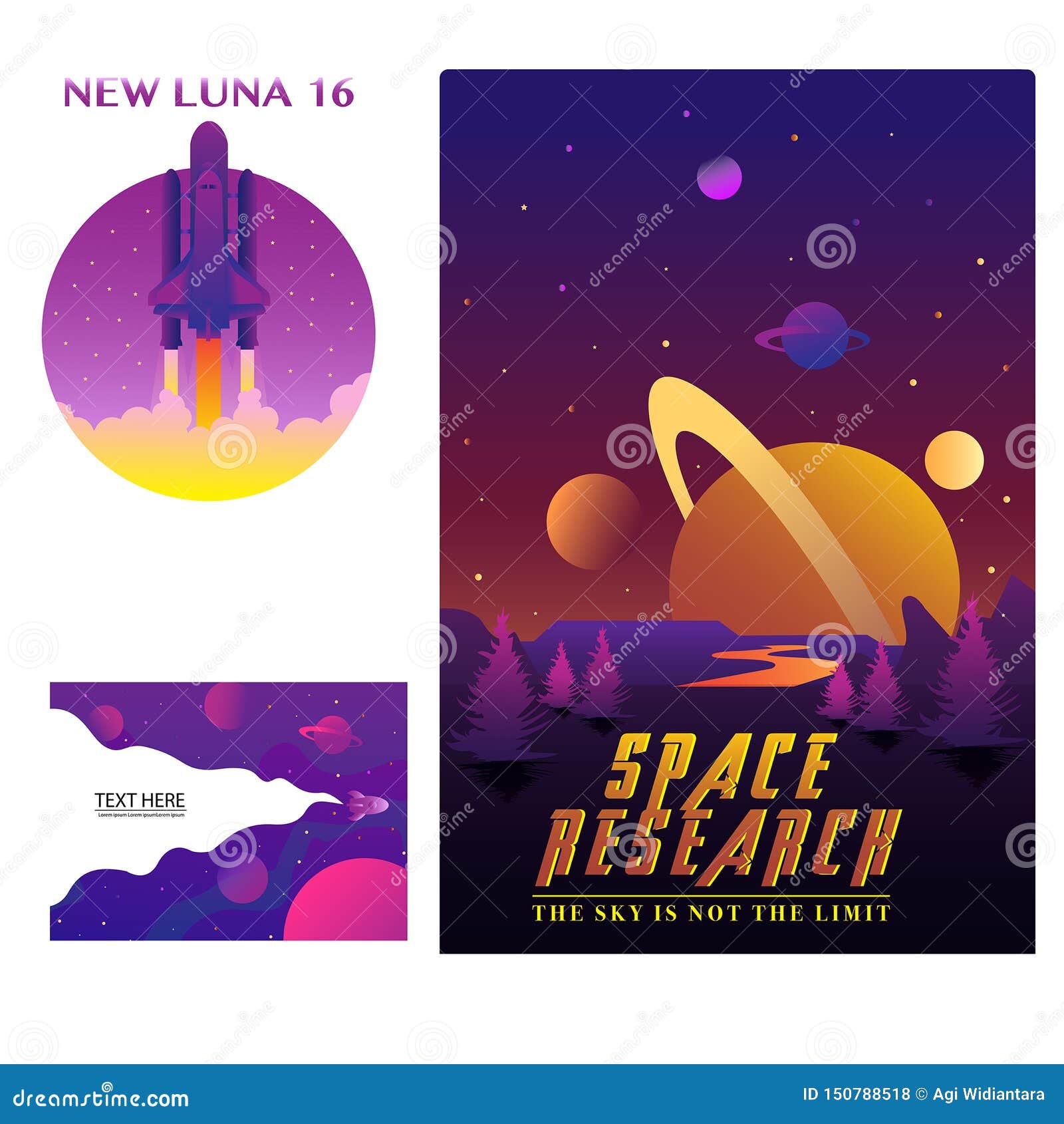 Space Gradient Badges Modern Art Design Stock Vector - Illustration of ...
