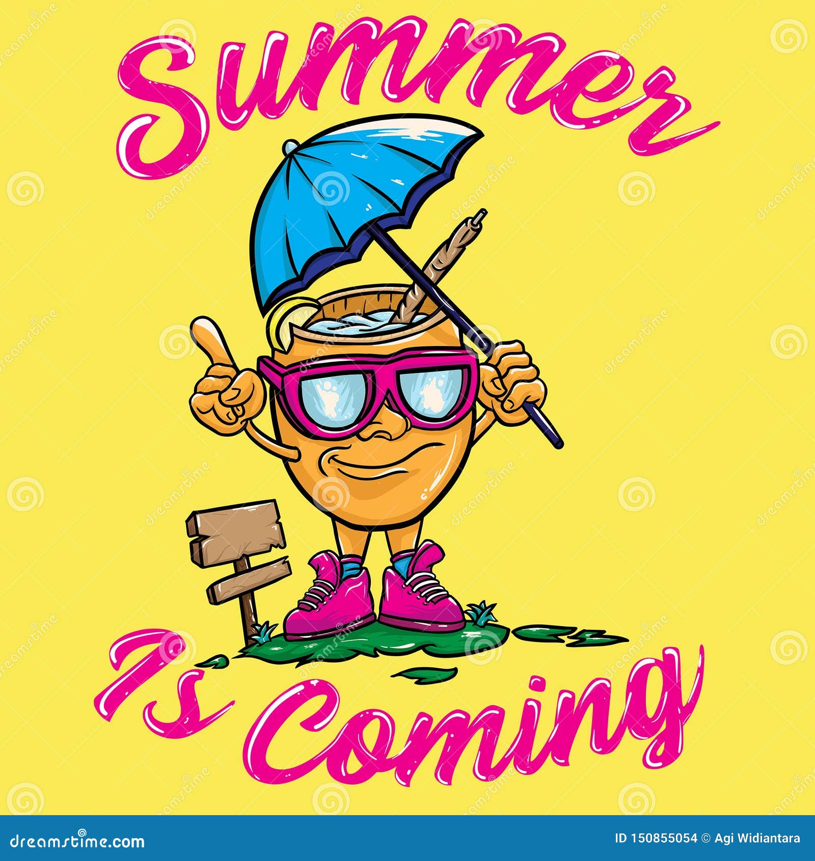 Summer is Coming Vector Design Stock Illustration - Illustration of ...