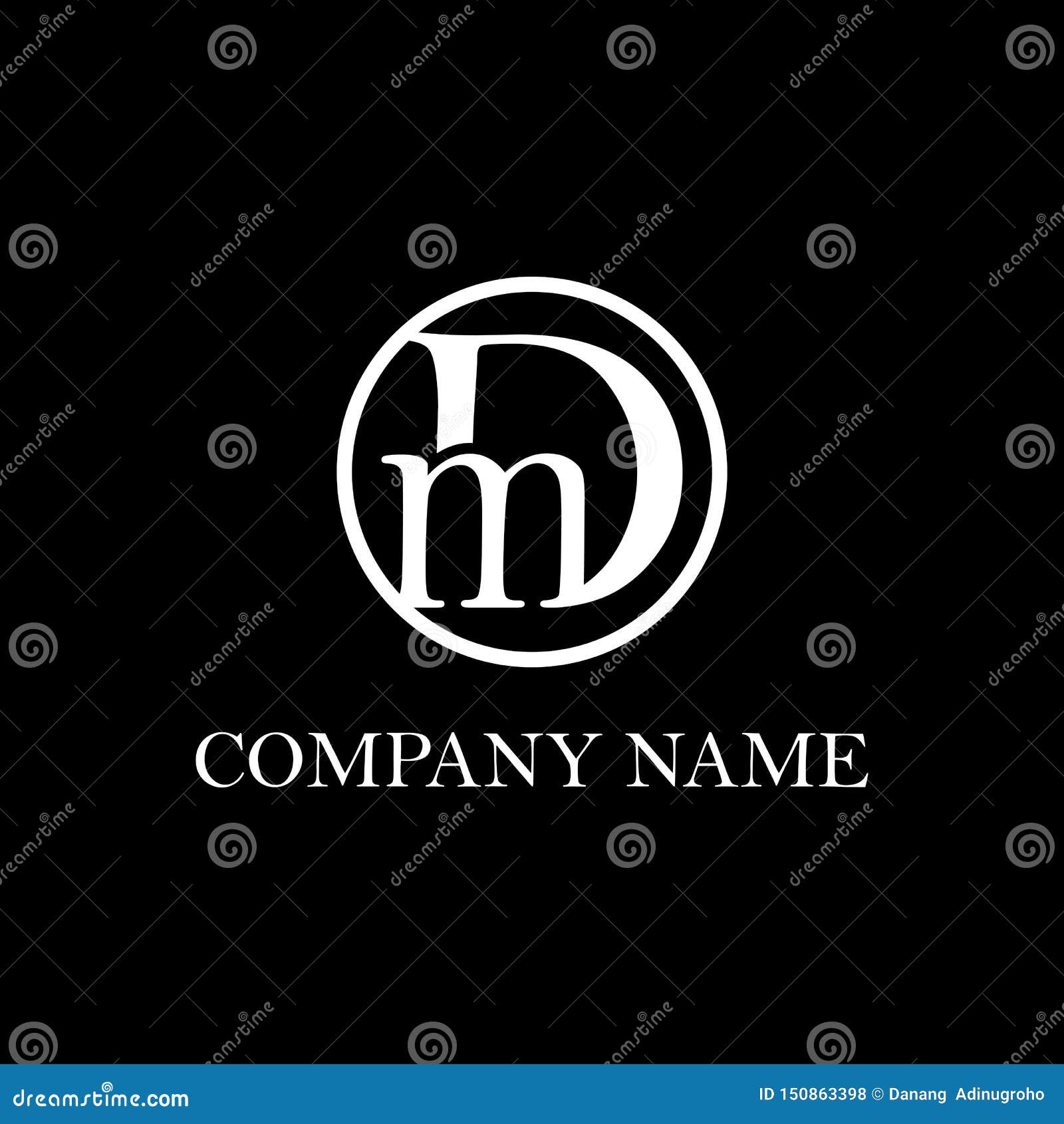 DM Initial Logo Design Inspiration Stock Vector - Illustration of ...