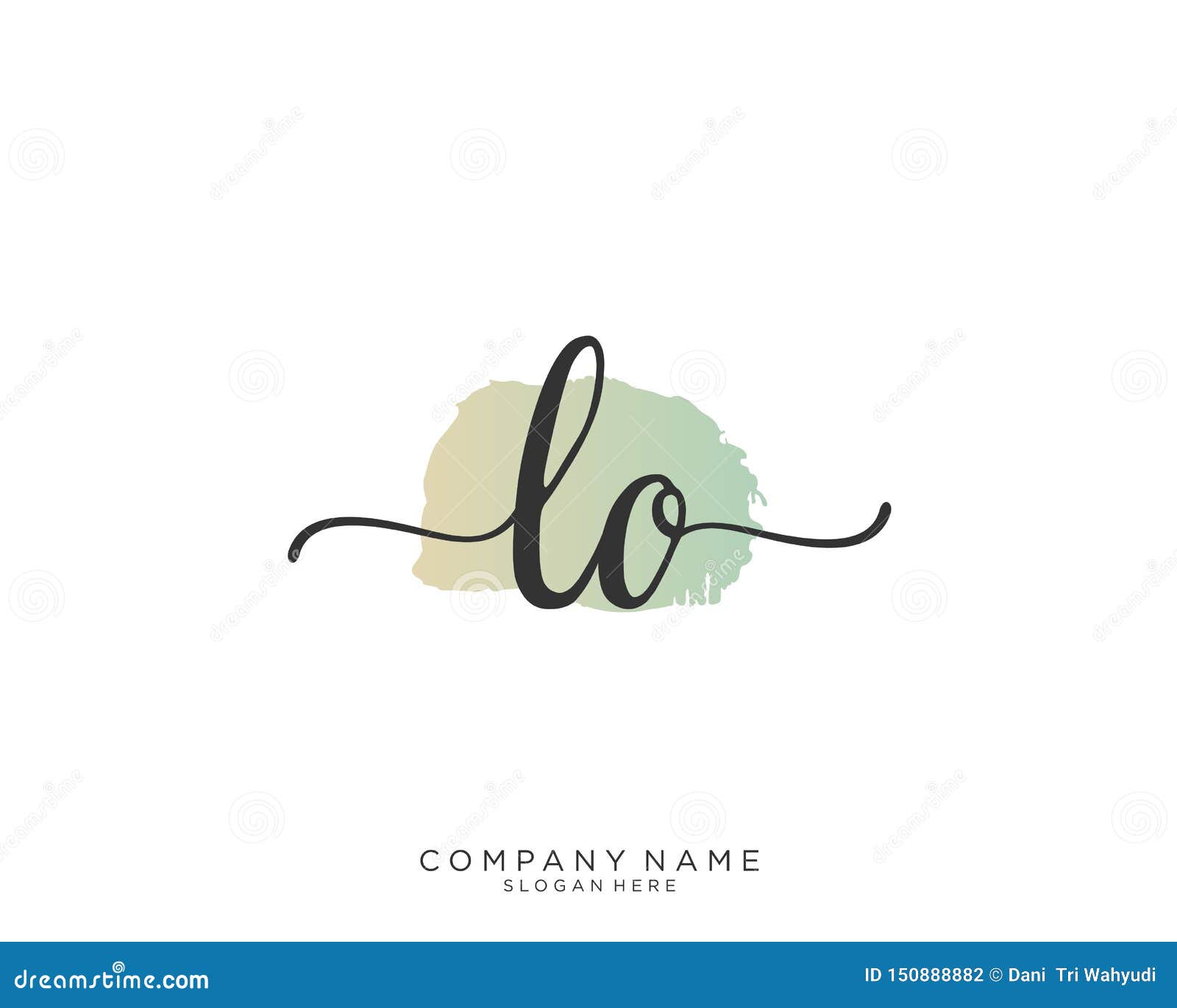 LO Initial Handwriting Logo Concept Stock Vector - Illustration of ...