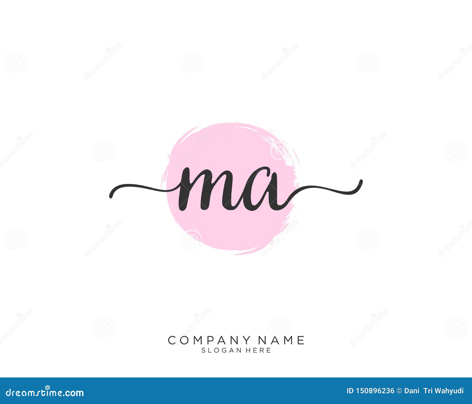MA Initial Handwriting Logo Concept Stock Vector - Illustration of ...