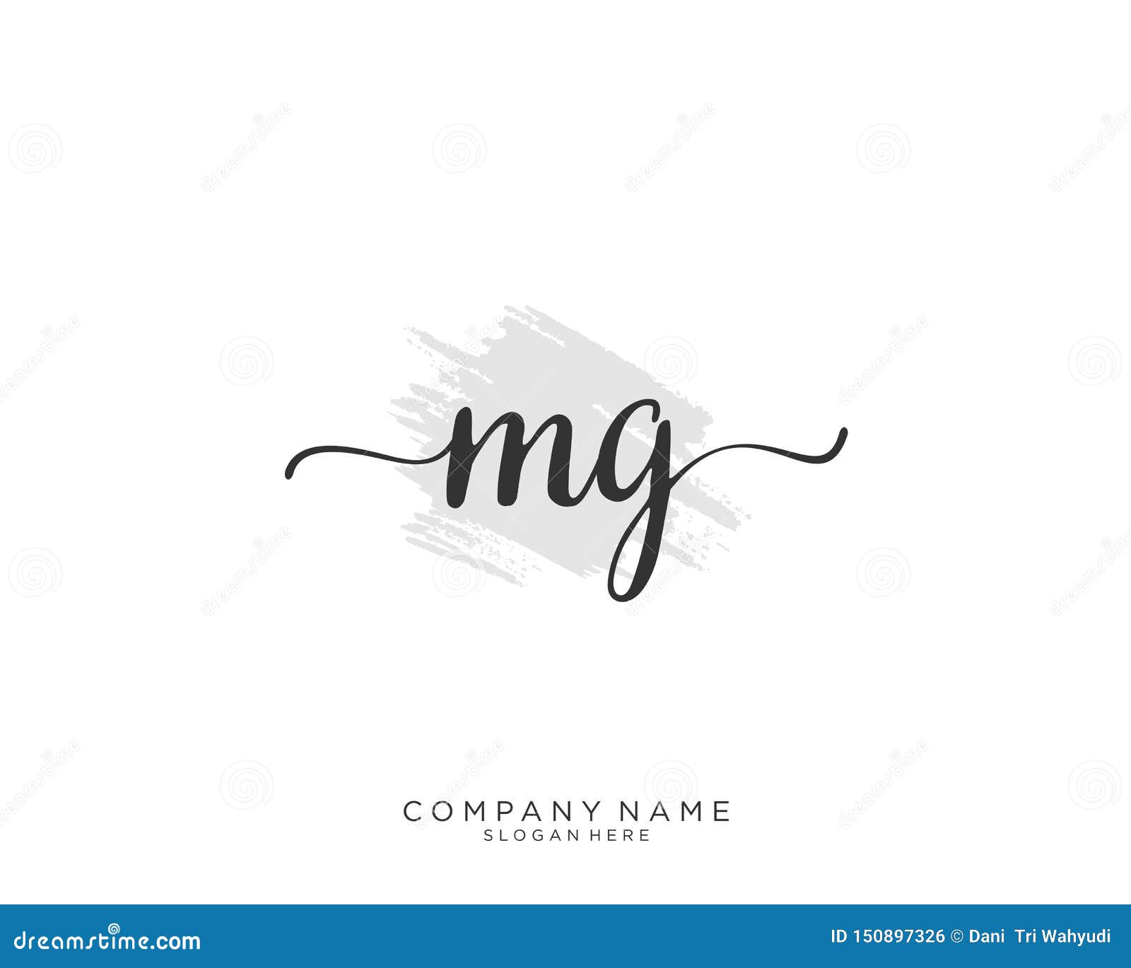 MG Initial Handwriting Logo Concept Stock Vector - Illustration of ...
