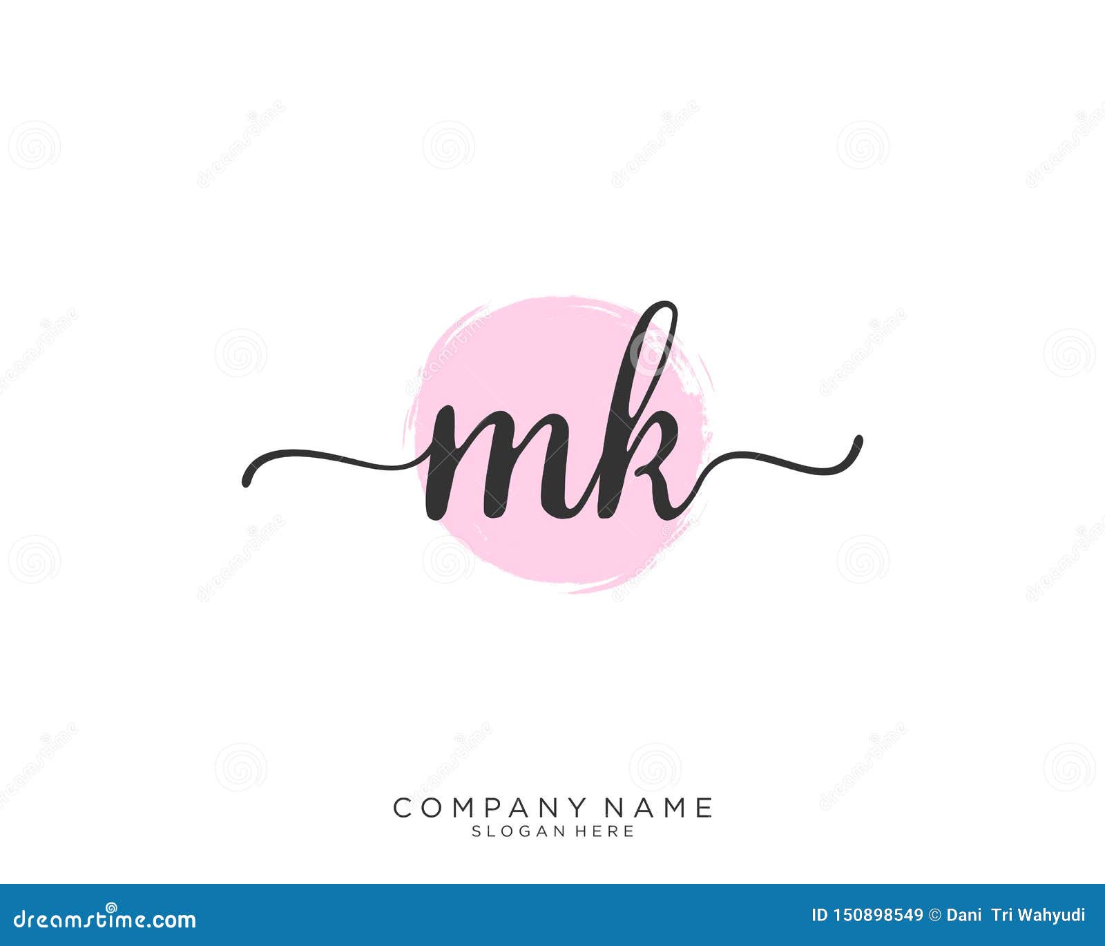 MK Initial Handwriting Logo Concept Stock Illustration - Illustration ...