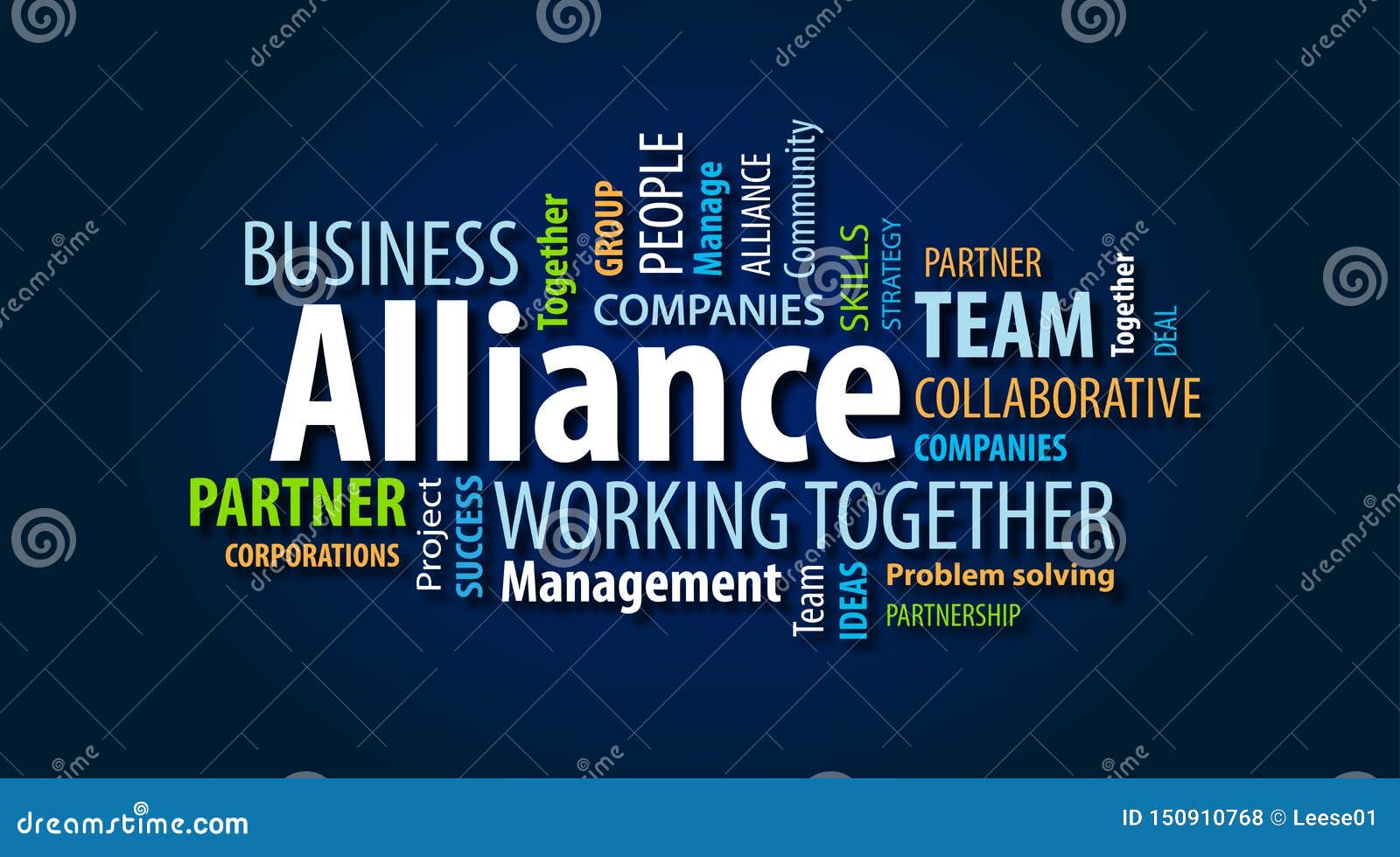 Alliance Word Cloud stock illustration. Illustration of word - 150910768
