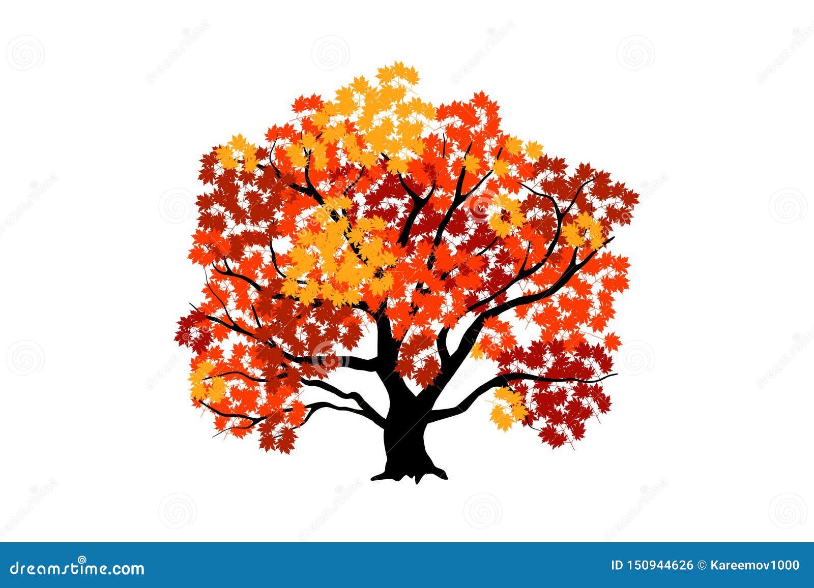 Maple tree stock illustration. Illustration of green - 150944626