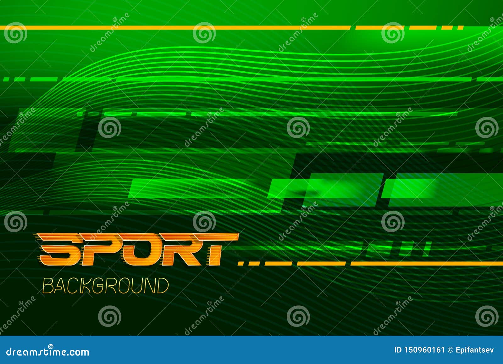 Abstract Sport Background. Modern Poster in Green Color Stock Vector ...