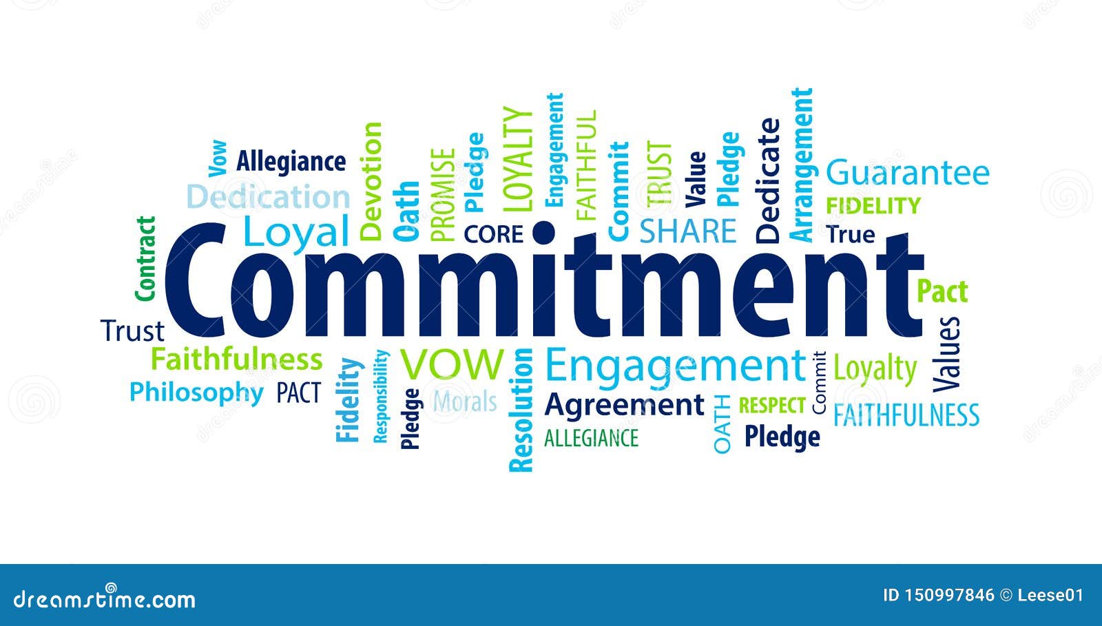Commitment Word Cloud stock vector. Illustration of dedicate - 150997846