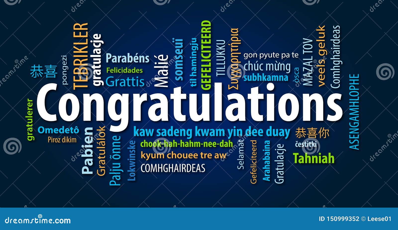 Congratulations Word Cloud stock illustration. Illustration of vector ...