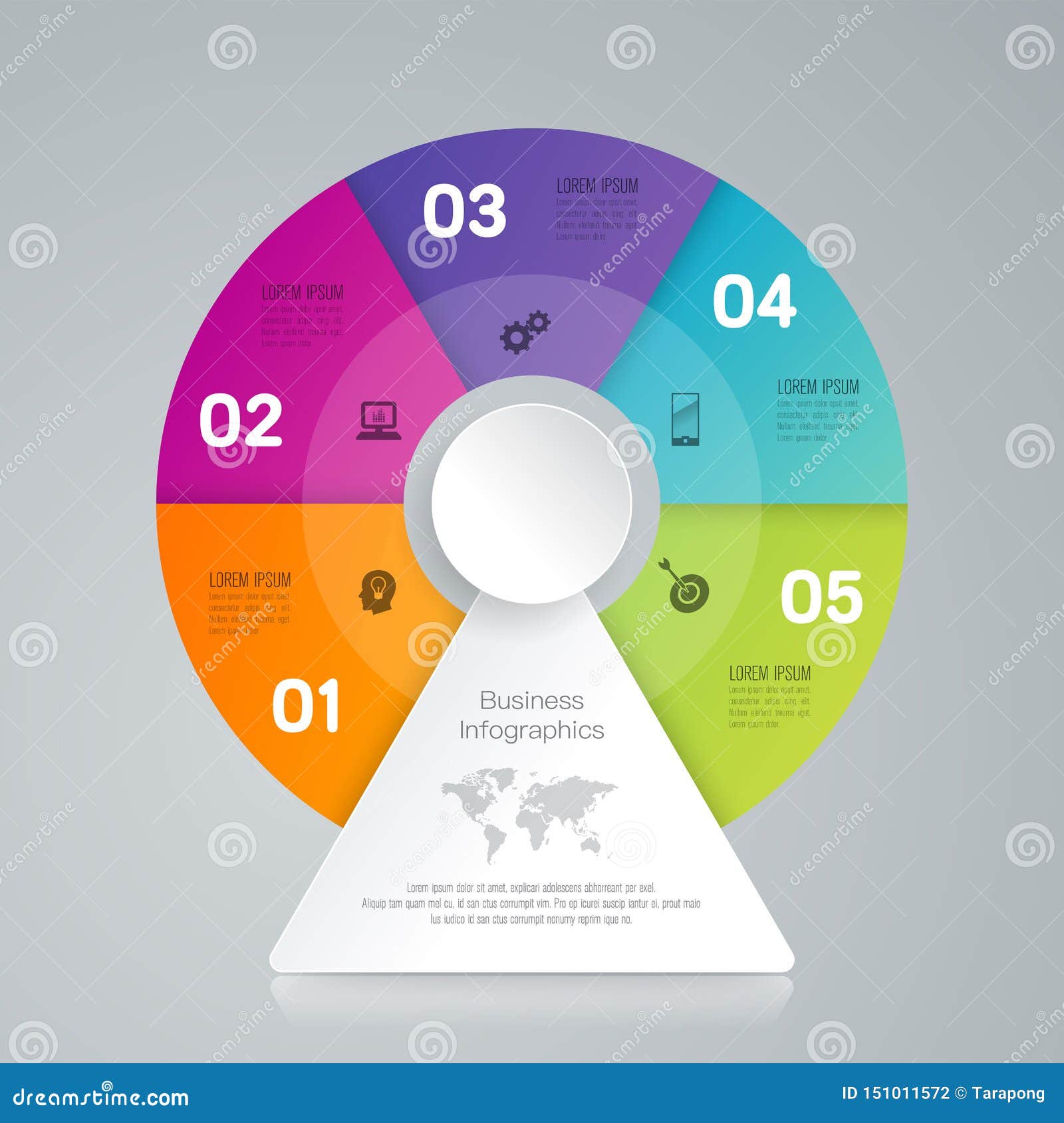 Infographics Design Vector and Business Icons with 5 Options. Stock ...