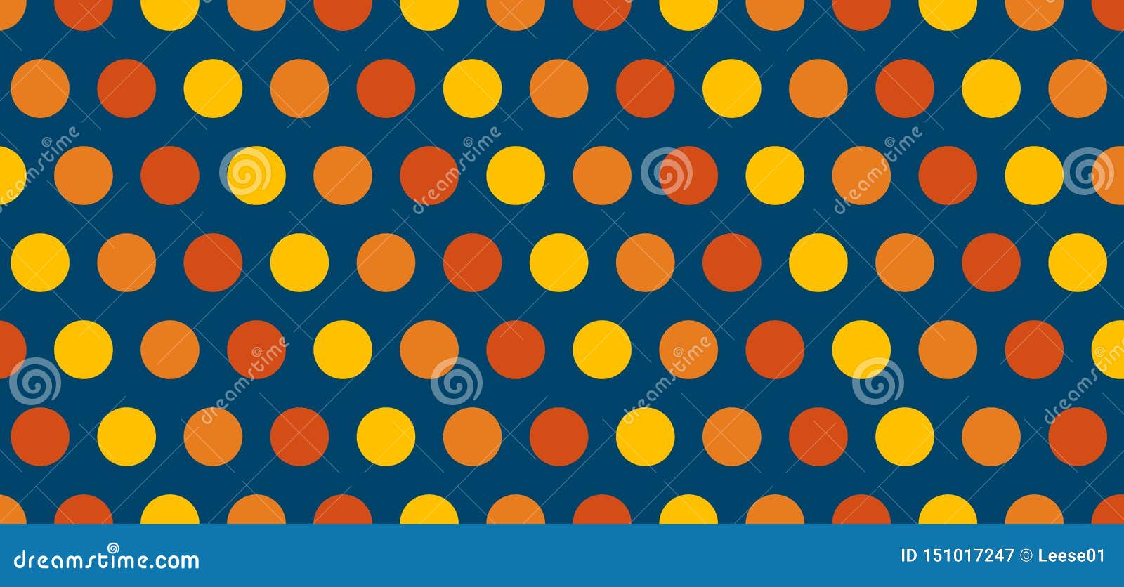 Blue, Yellow and Orange Polka Dots Stock Vector - Illustration of ...