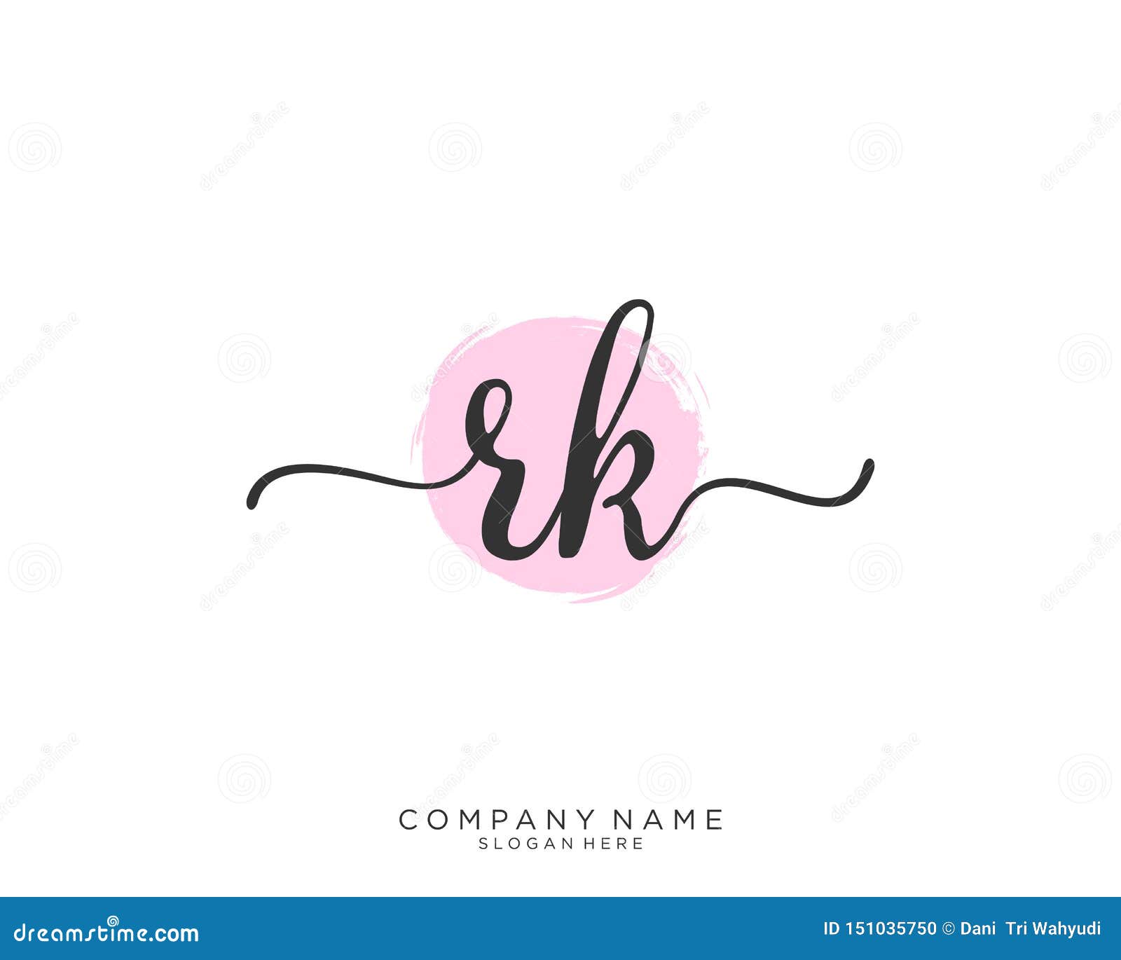 RK Initial Handwriting Logo Concept Stock Illustration - Illustration ...