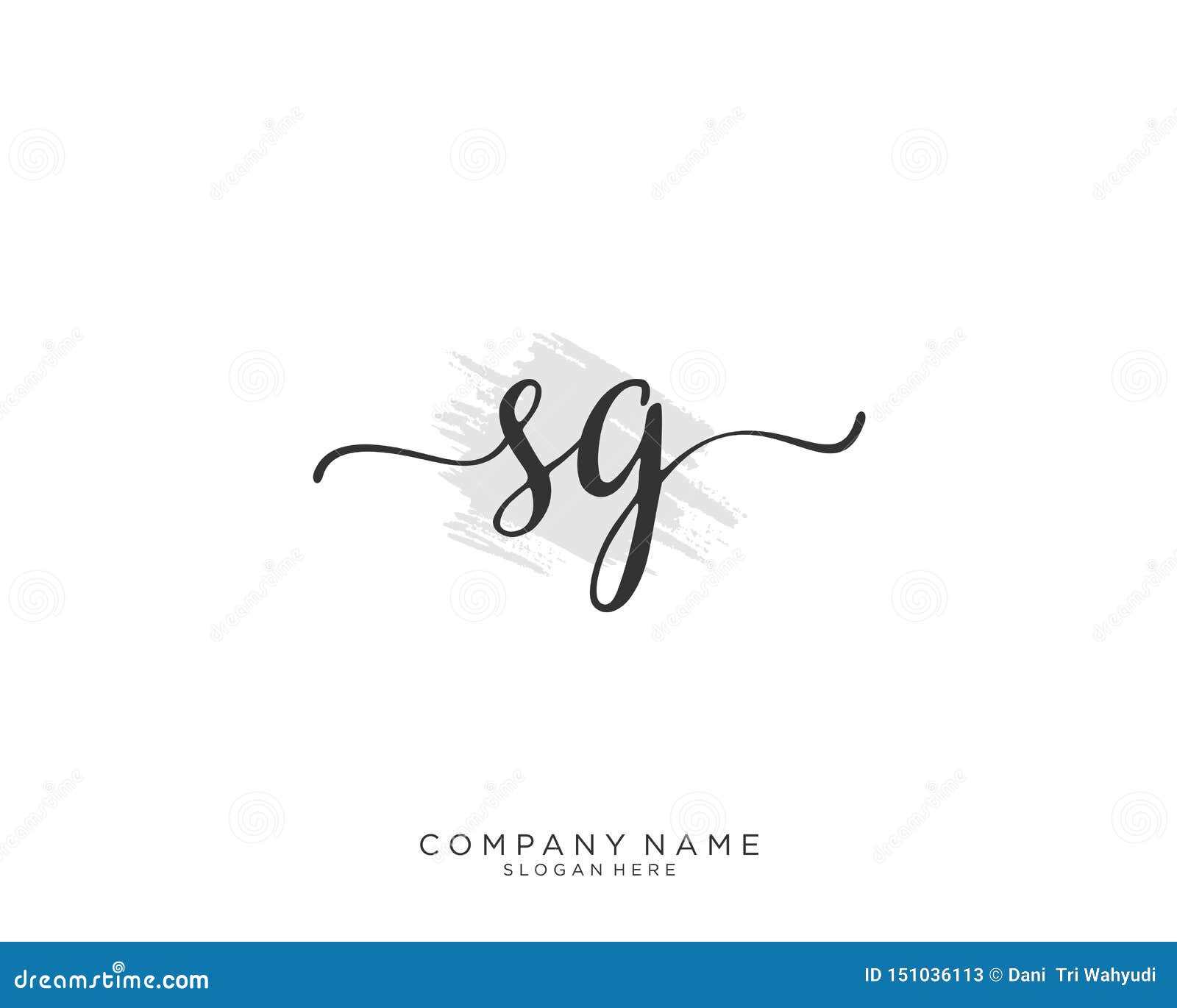 SG Initial Handwriting Logo Concept Stock Illustration - Illustration ...