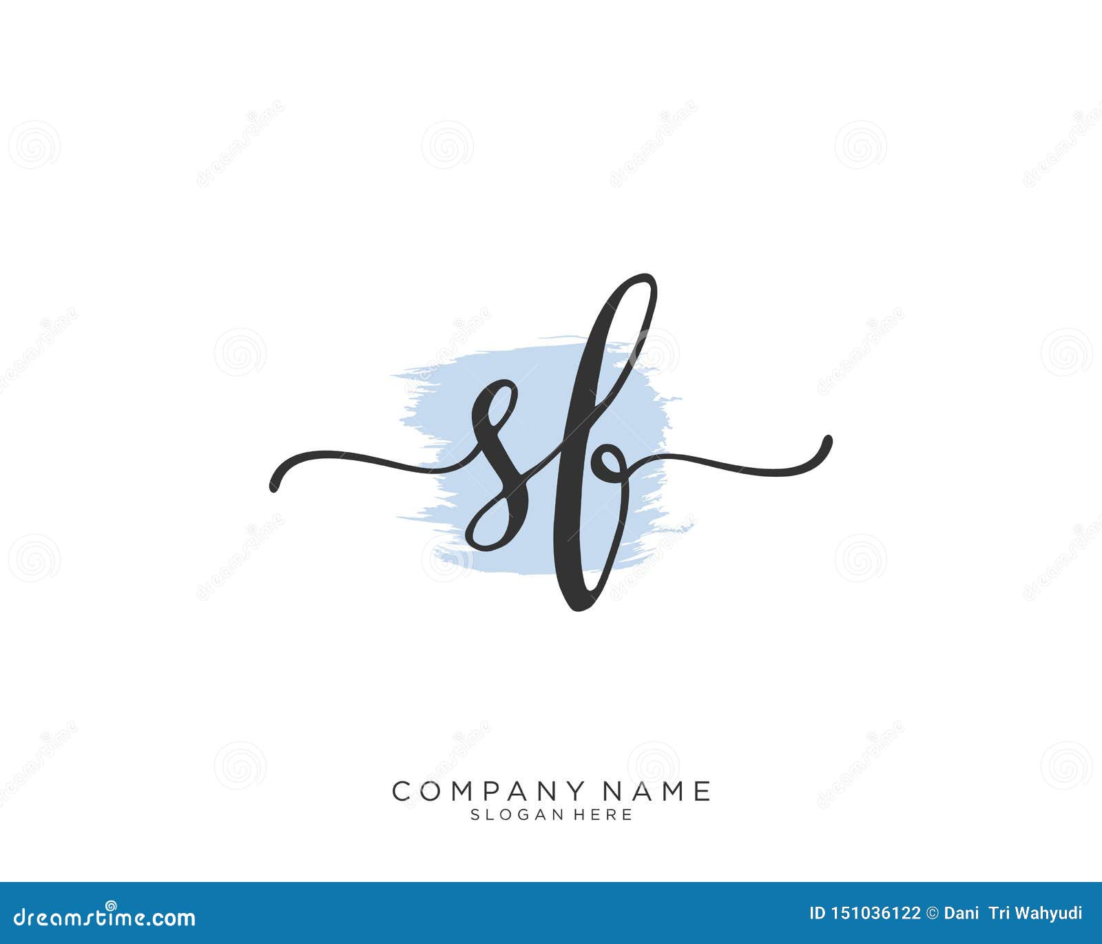 SF Initial Handwriting Logo Concept Stock Illustration - Illustration ...