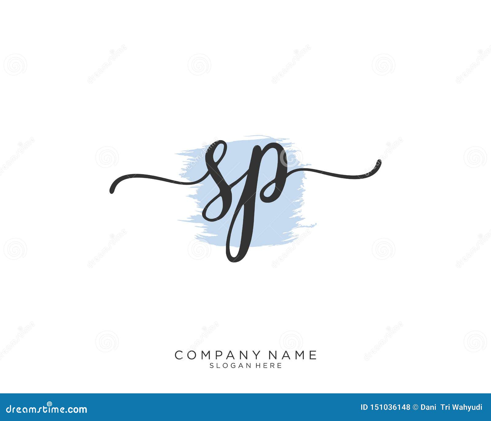 SP Initial Handwriting Logo Concept Stock Illustration - Illustration ...